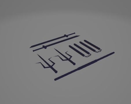 3D model TMNT weapons VR / AR / low-poly | CGTrader