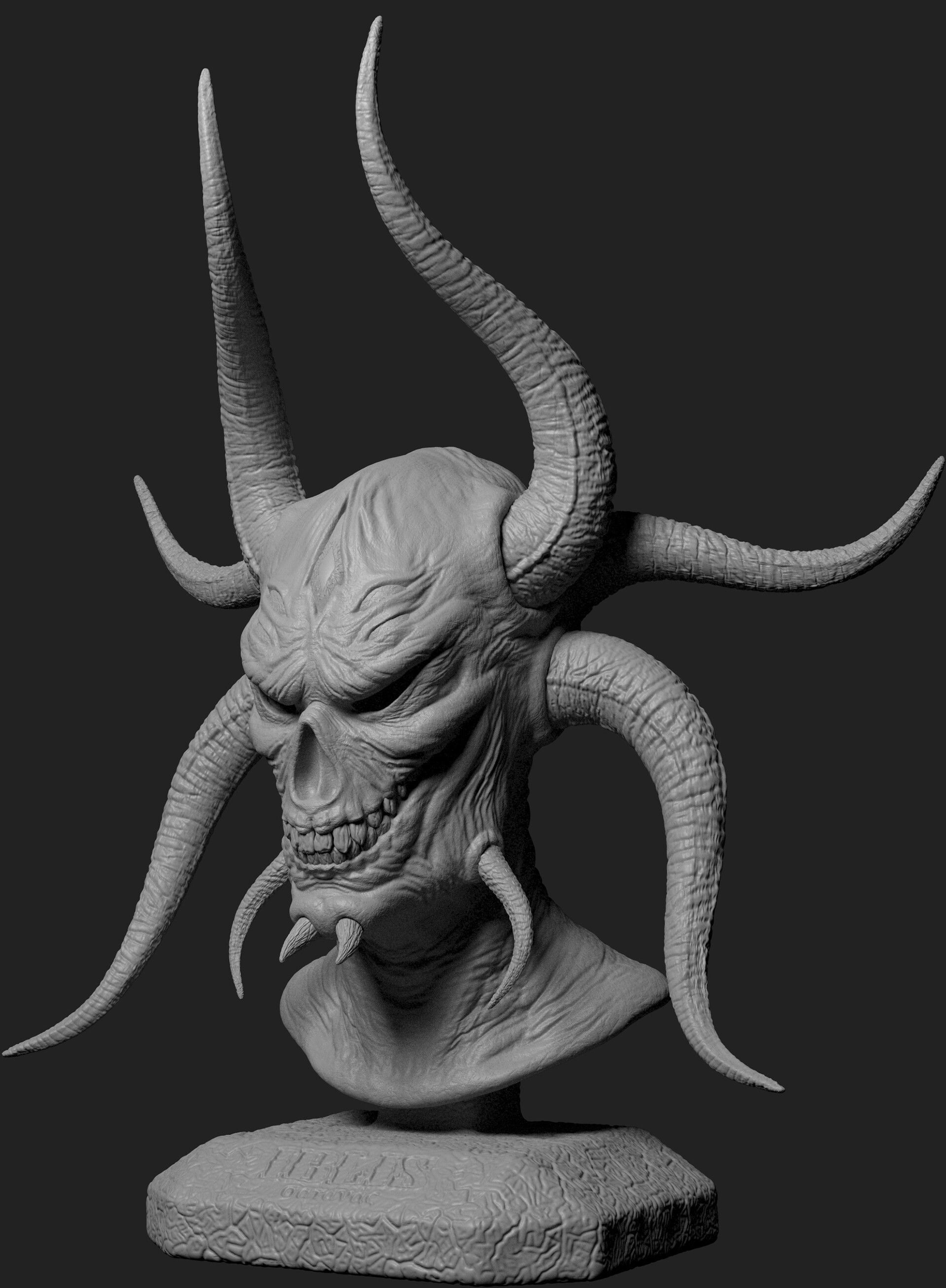Devil Head 3D model 3D printable | CGTrader