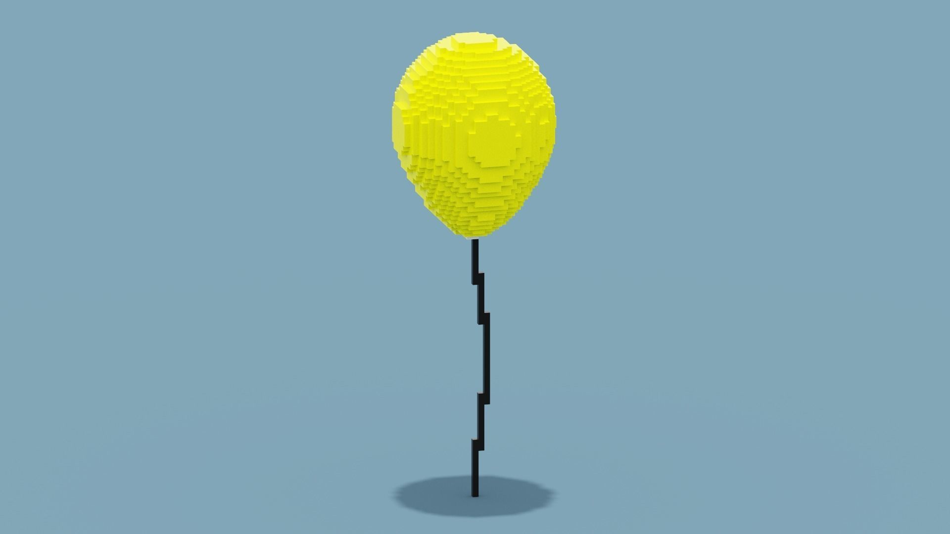 3D model Voxel Yellow Balloon VR / AR / low-poly | CGTrader