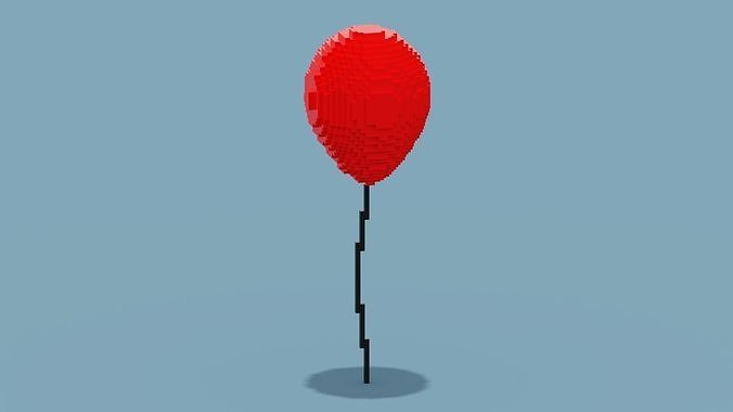 3D model Voxel Red Balloon VR / AR / low-poly | CGTrader