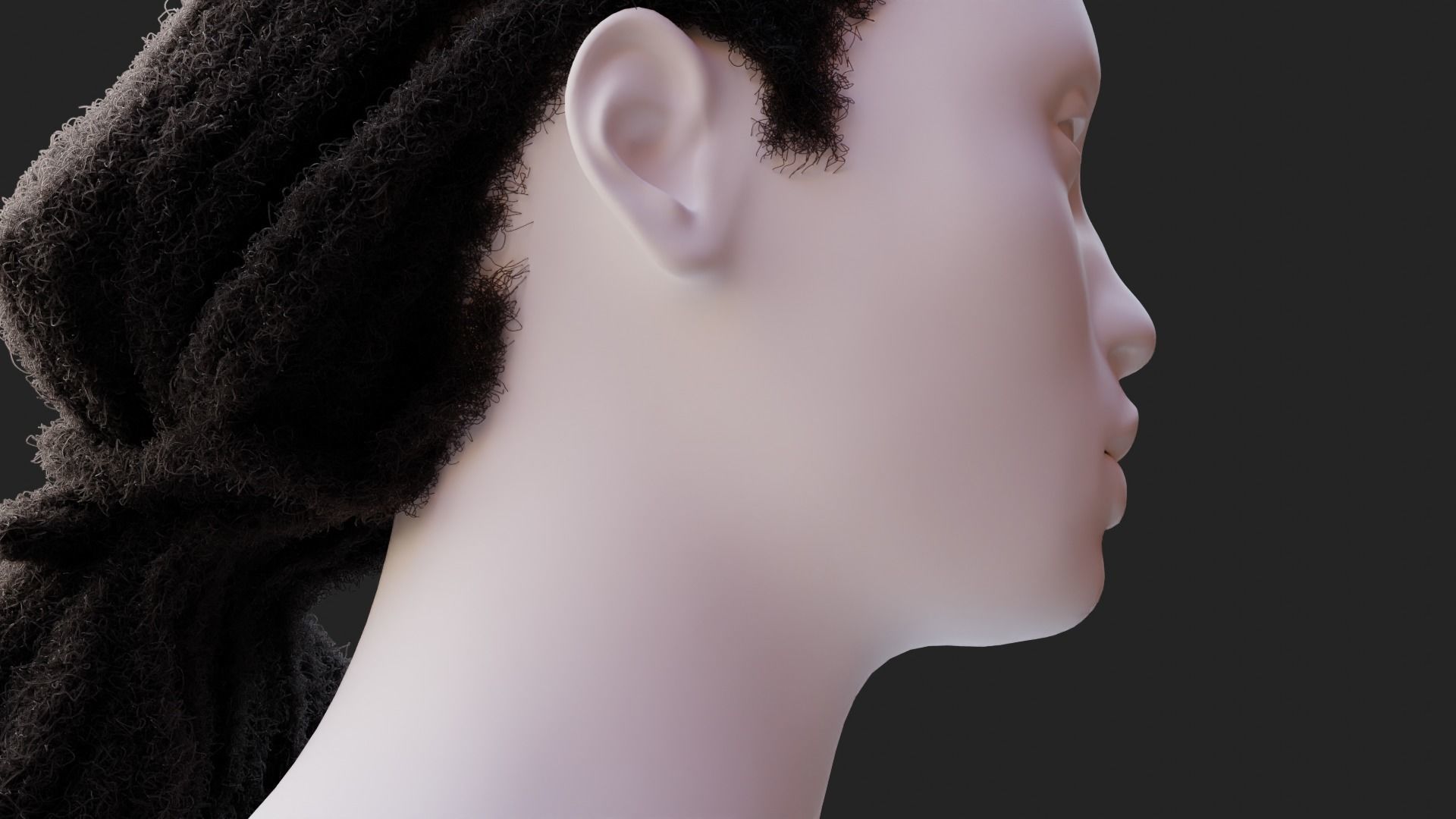 Dreadlocks Low Ponytail 3D model | CGTrader