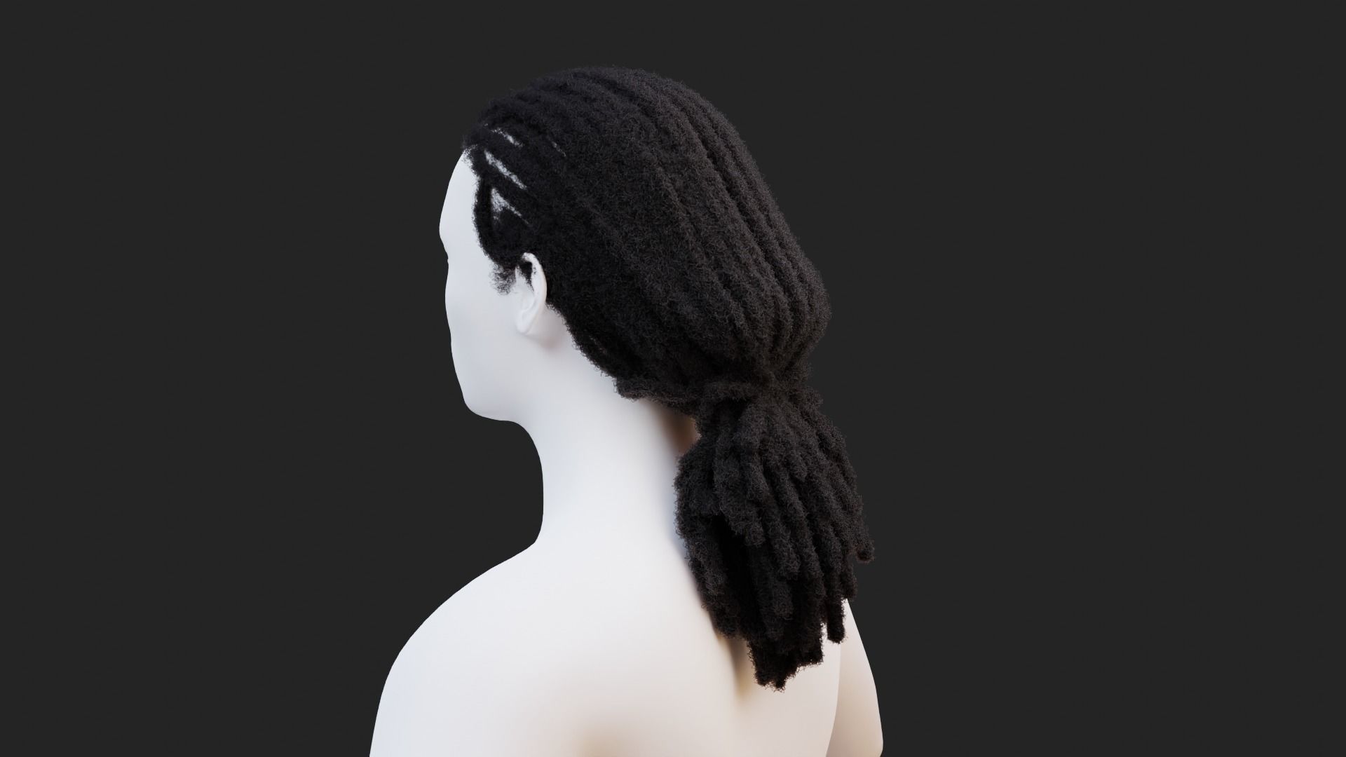 Dreadlocks Low Ponytail 3D model | CGTrader