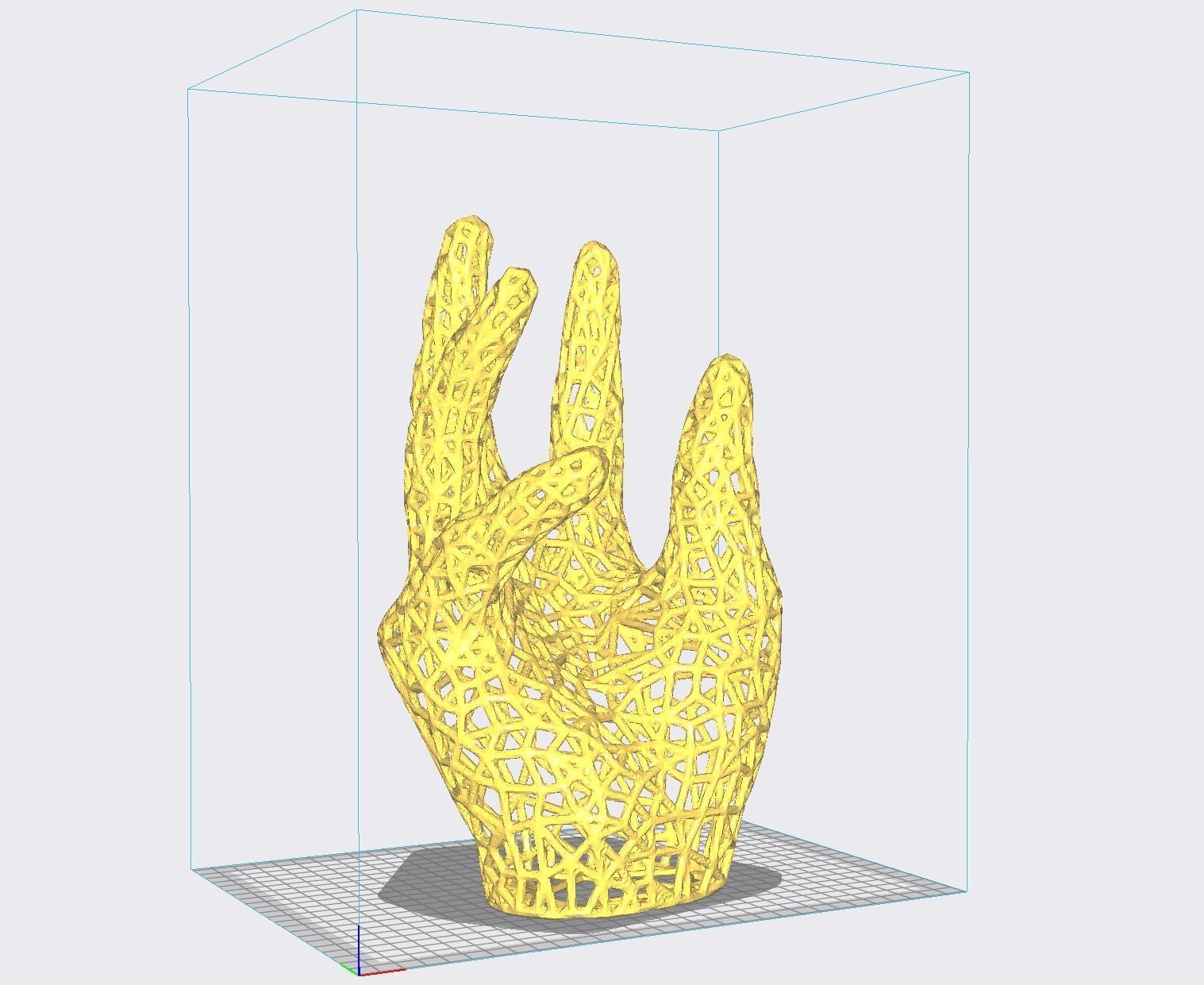 Hand solid mesh 3D model 3D printable | CGTrader