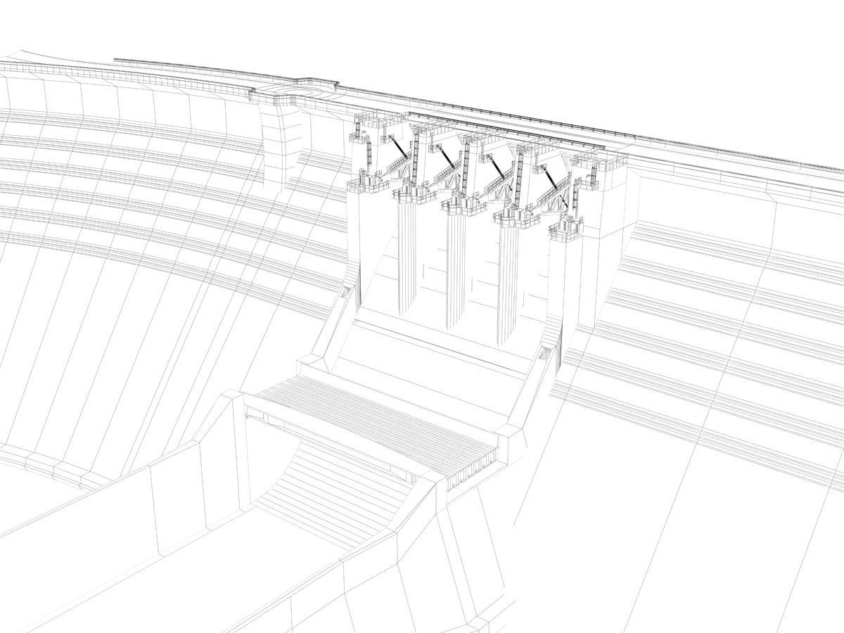 3D Dam Sluice gate 3D model | CGTrader