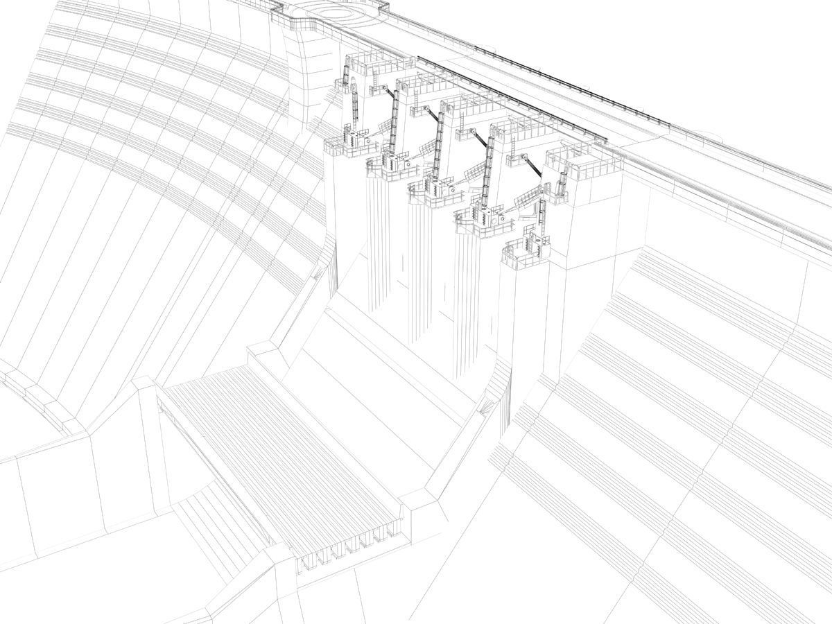 3D Dam Sluice gate 3D model | CGTrader