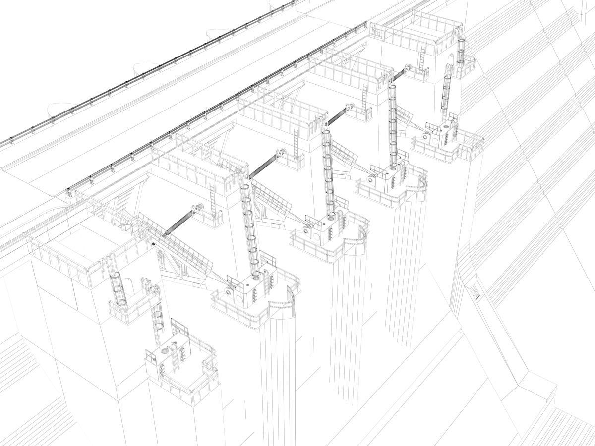 3D Dam Sluice gate 3D model | CGTrader