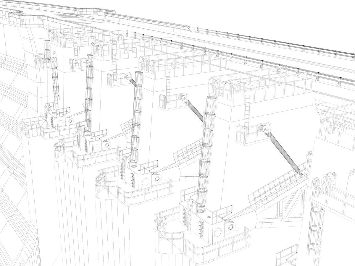 3D Dam Sluice gate 3D model | CGTrader