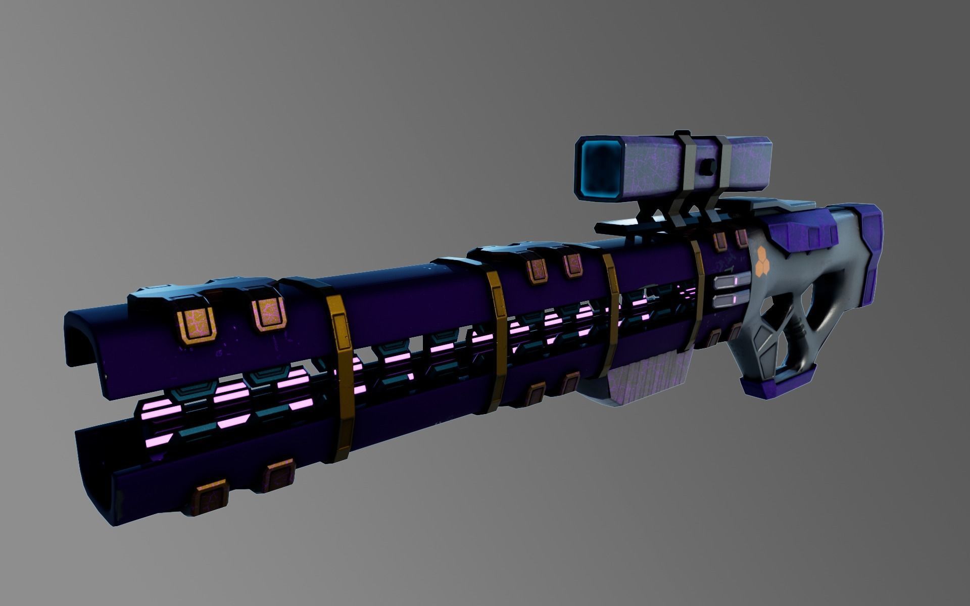 3D model Gauss magnetic gun VR / AR / low-poly | CGTrader