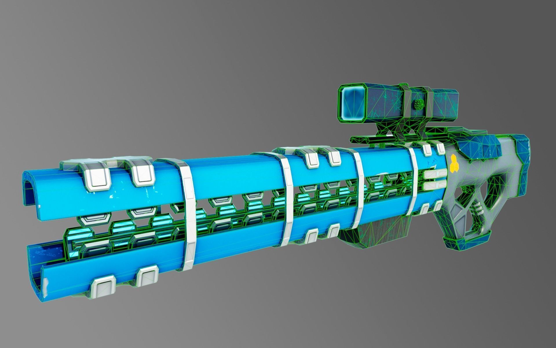 3D model Gauss magnetic gun VR / AR / low-poly | CGTrader