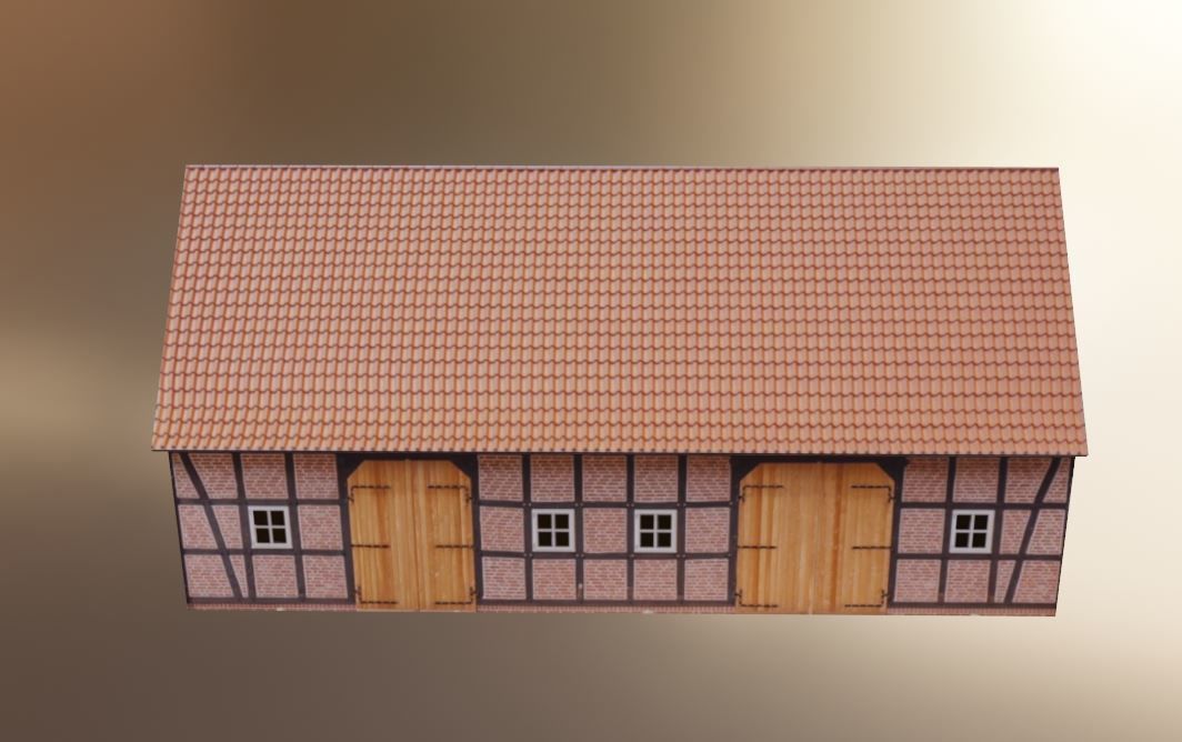 3D model Half-Timbered Barn VR / AR / low-poly | CGTrader