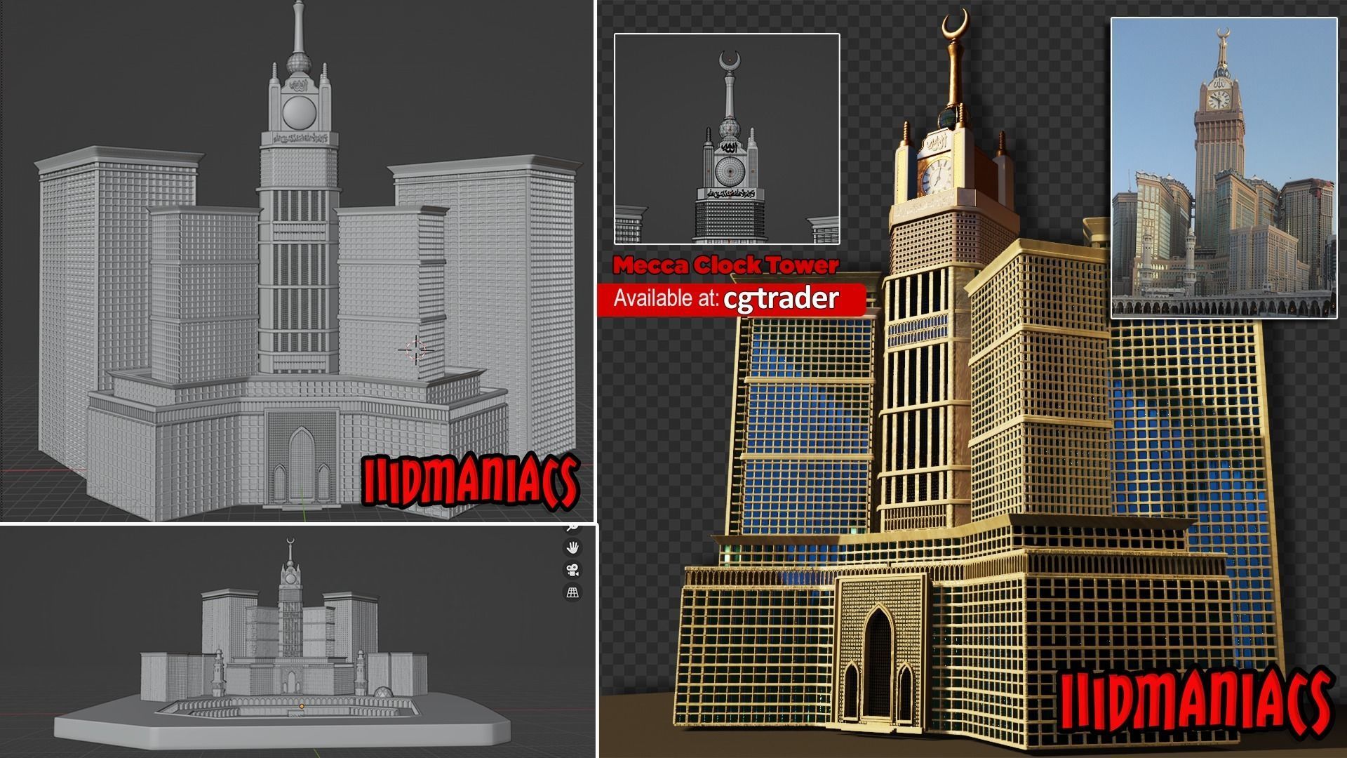SAUDI KSA MECCA TOWER free 3D model | CGTrader