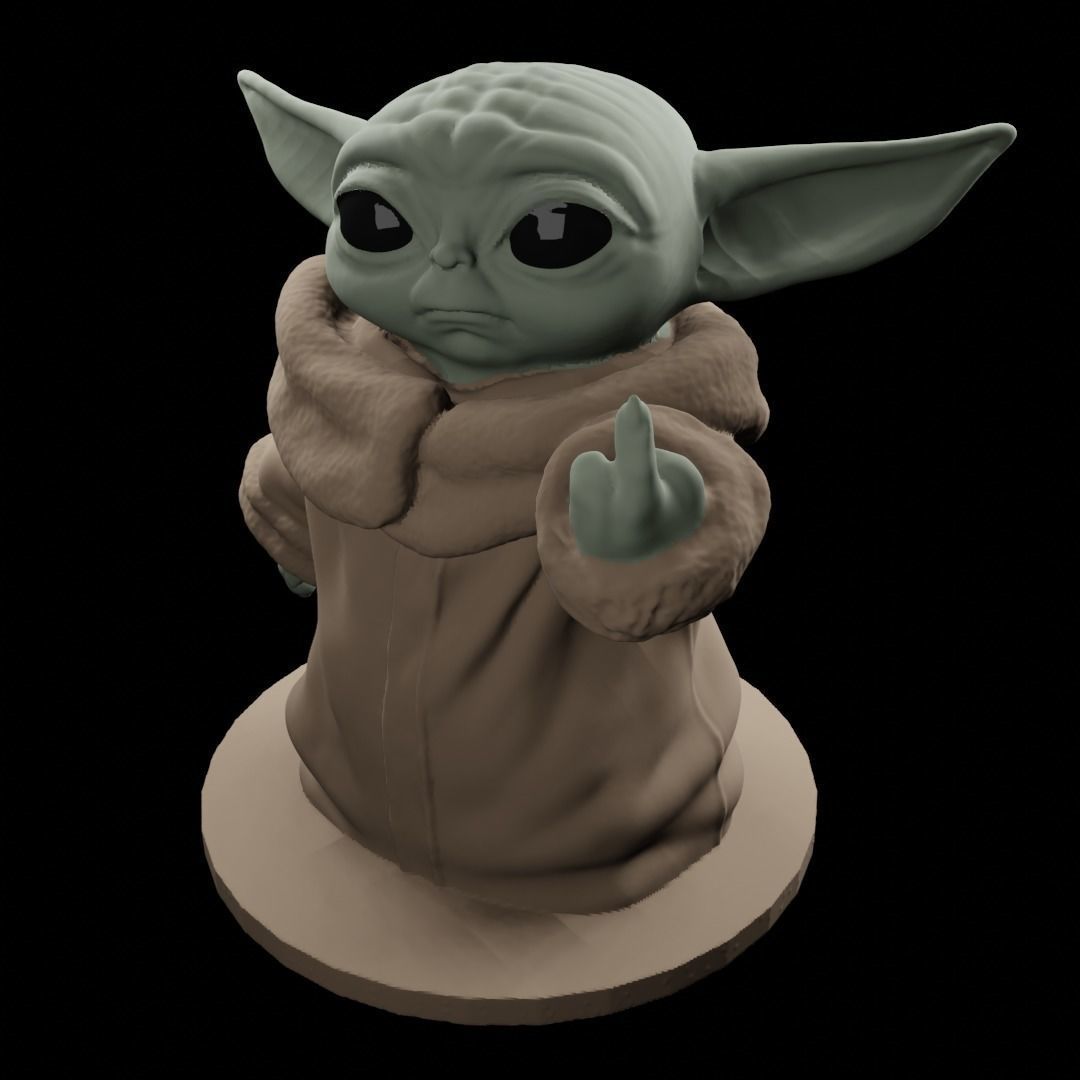 Badass baby yoda 3D model 3D printable | CGTrader