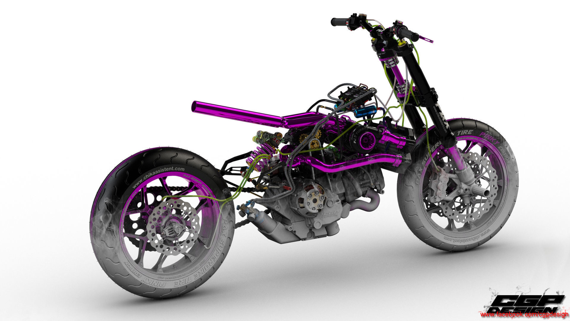 PINK RACE BIKE 3D model | CGTrader