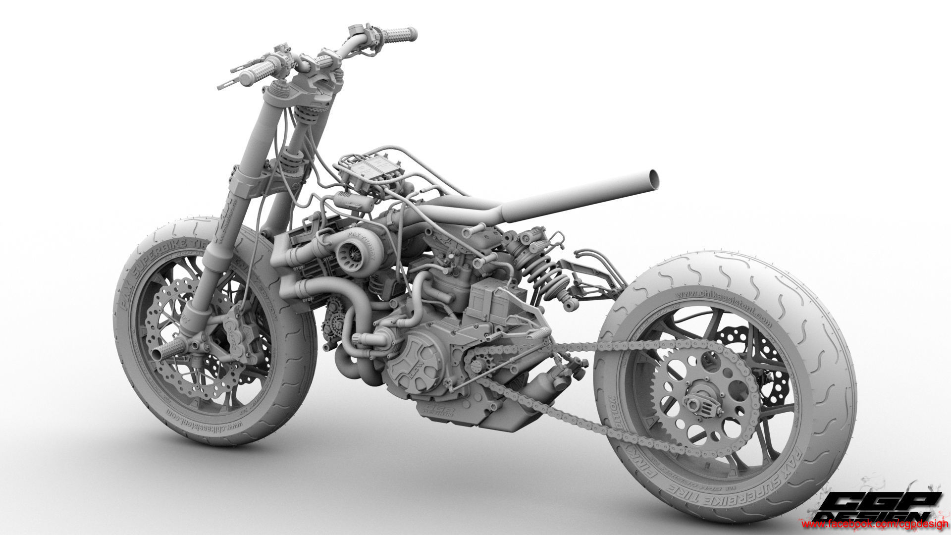 PINK RACE BIKE 3D model | CGTrader