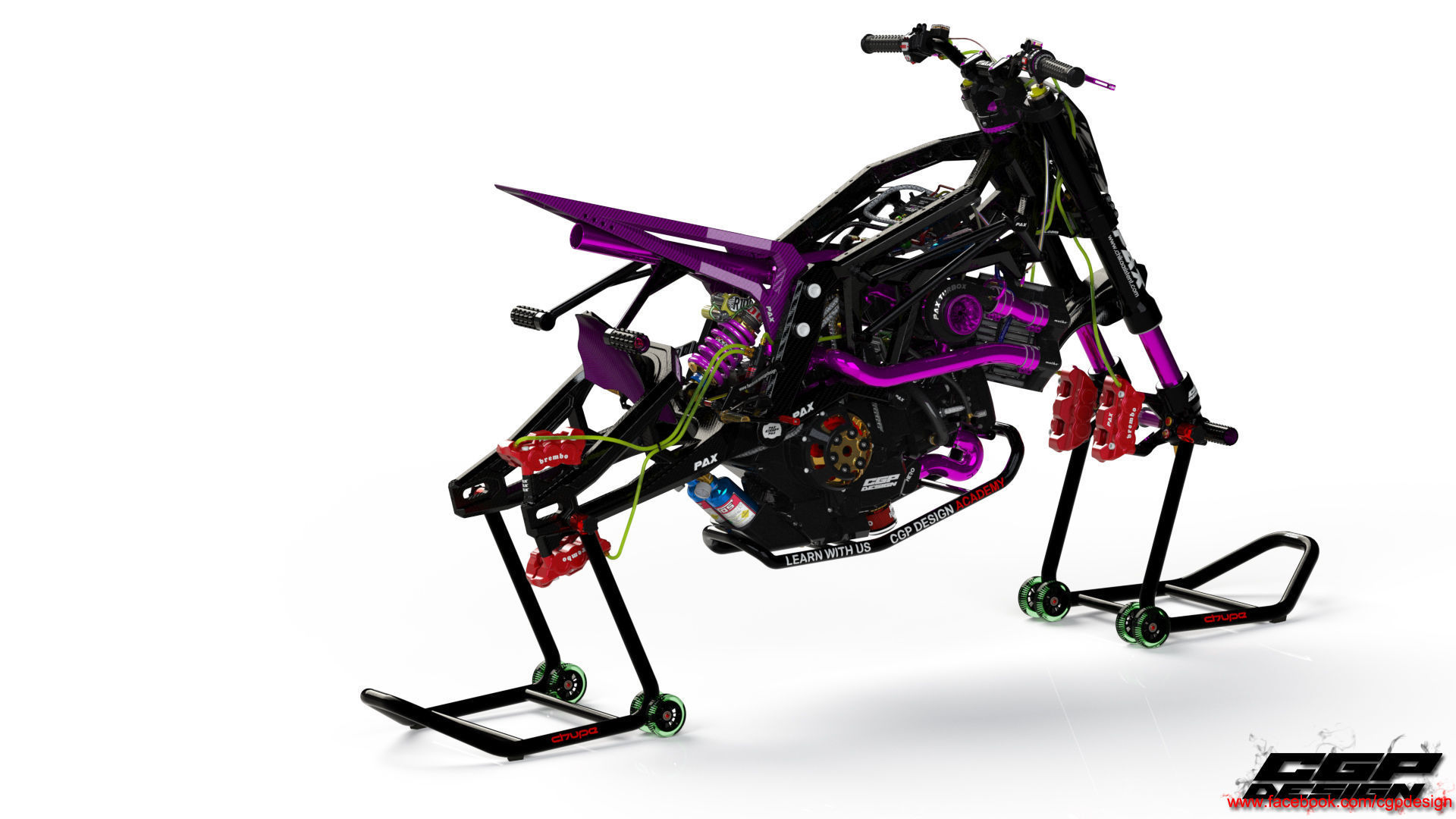 PINK RACE BIKE 3D model | CGTrader