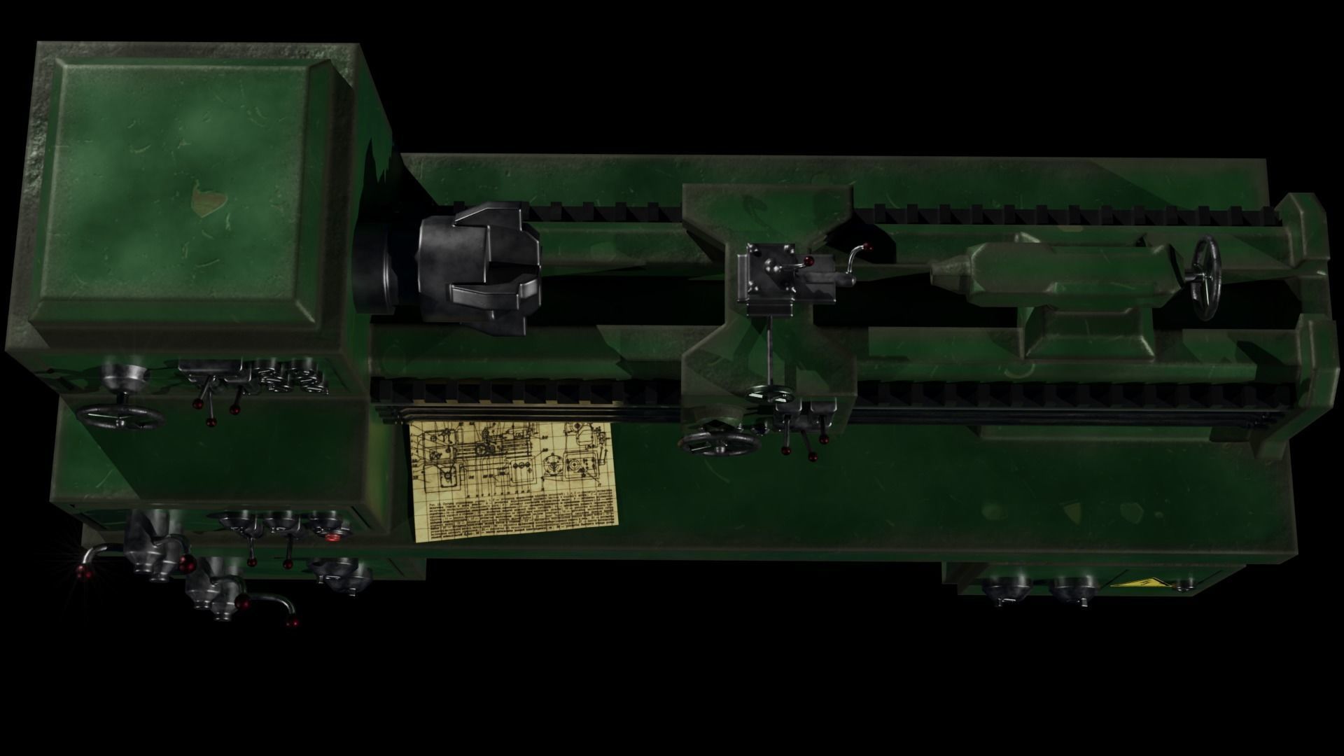 Game model of the Old Lathe free VR / AR / low-poly 3D model | CGTrader