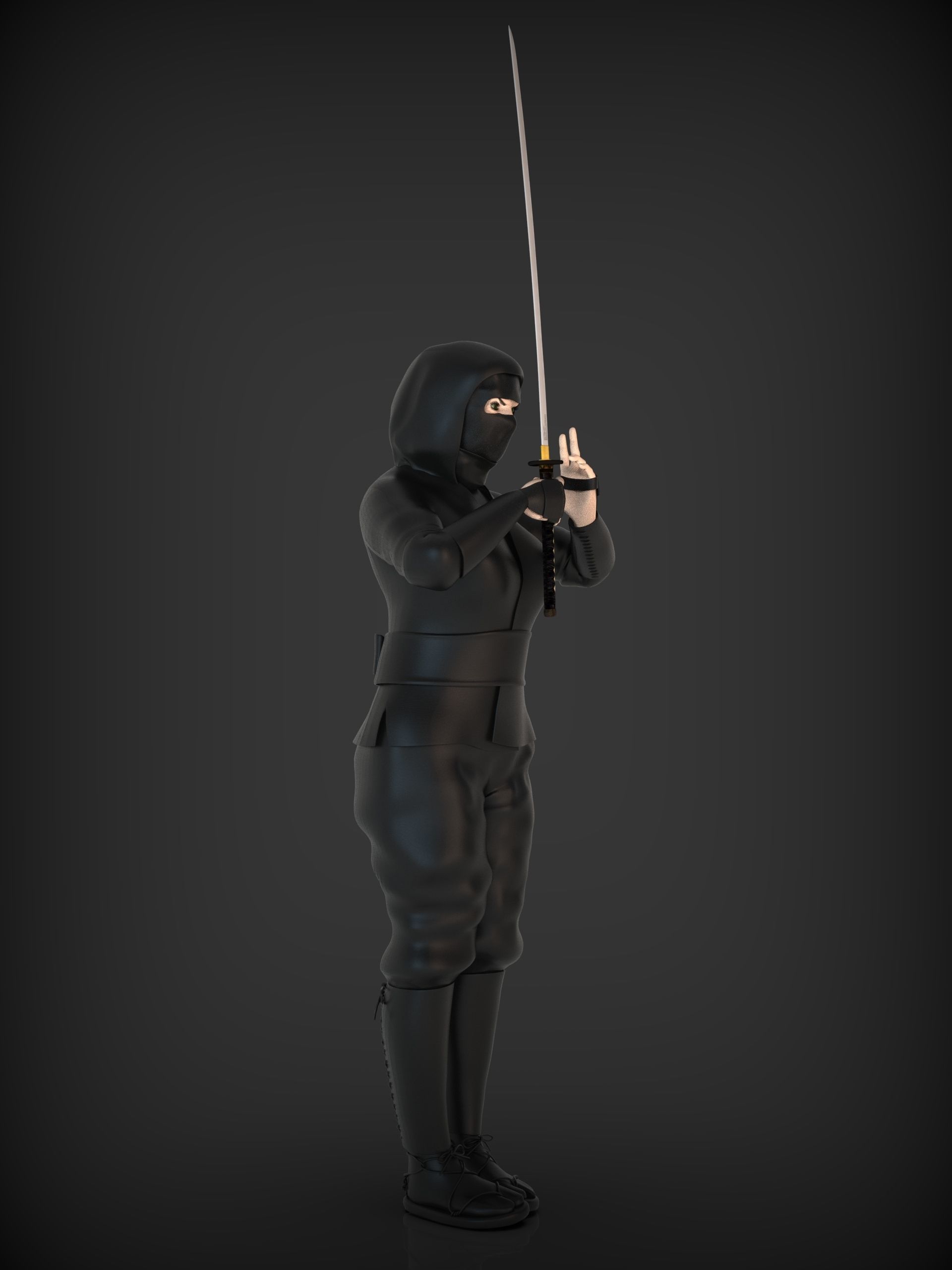 NINJA WOMEN WITH KATANA 3D model | CGTrader