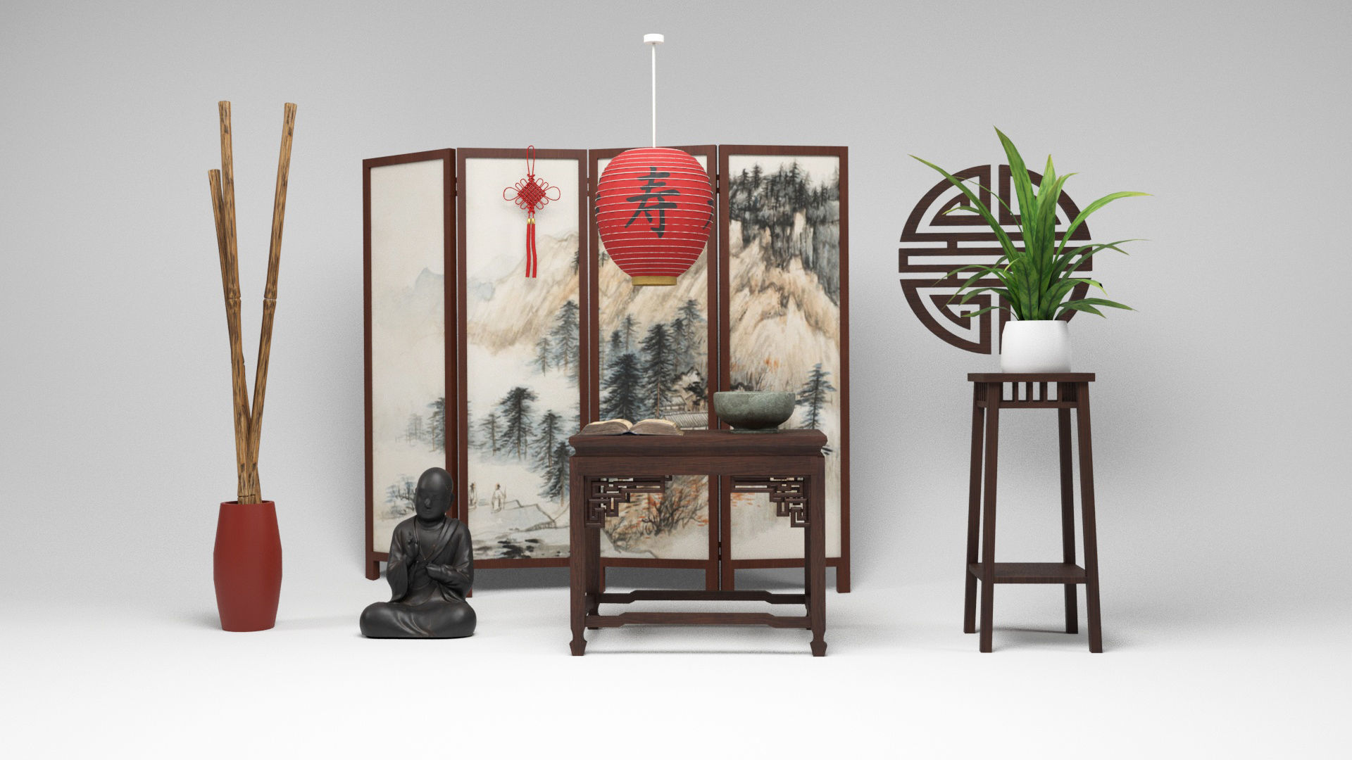 3D model Chinese Props VR / AR / low-poly | CGTrader