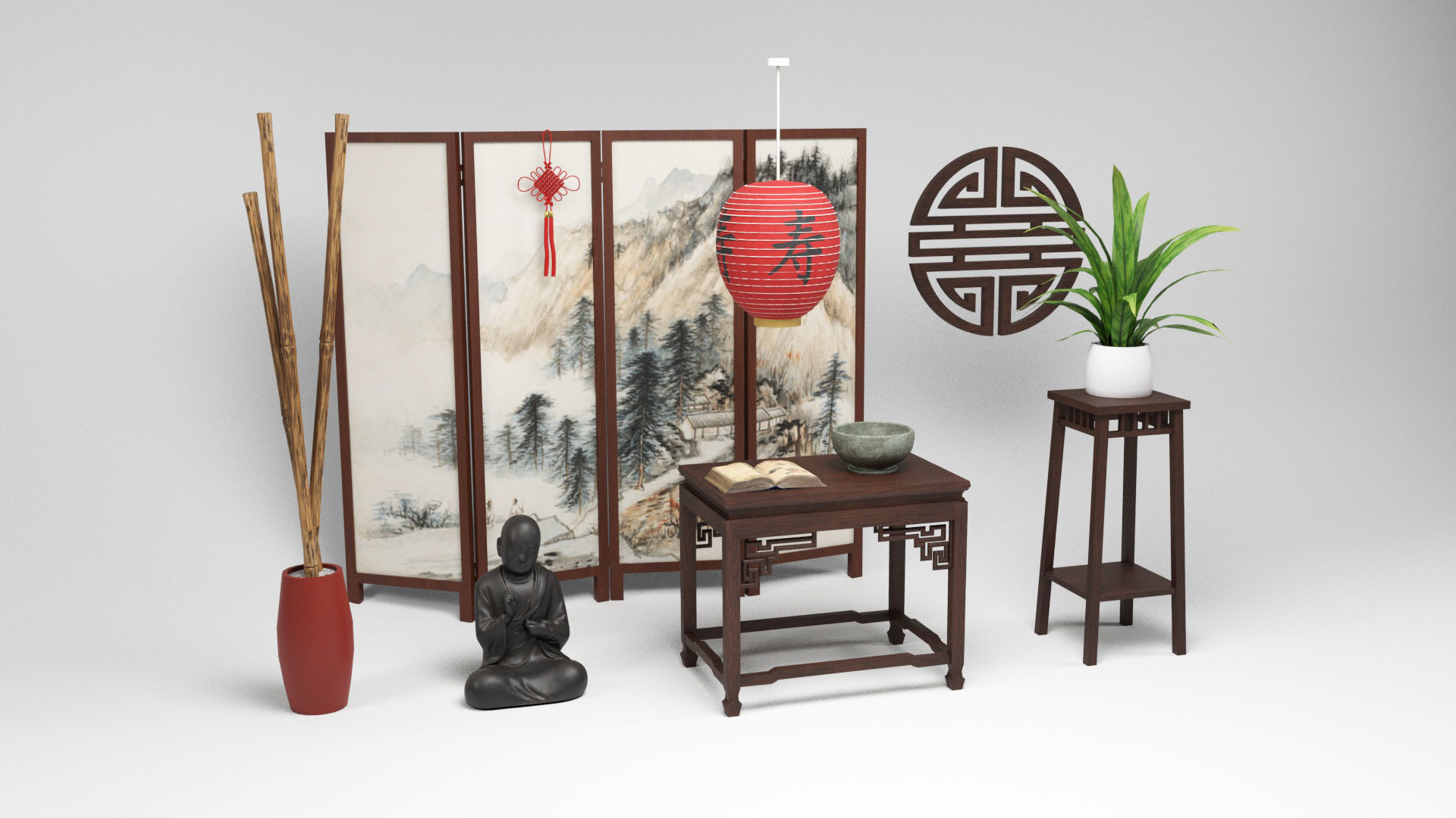 3D model Chinese Props VR / AR / low-poly | CGTrader