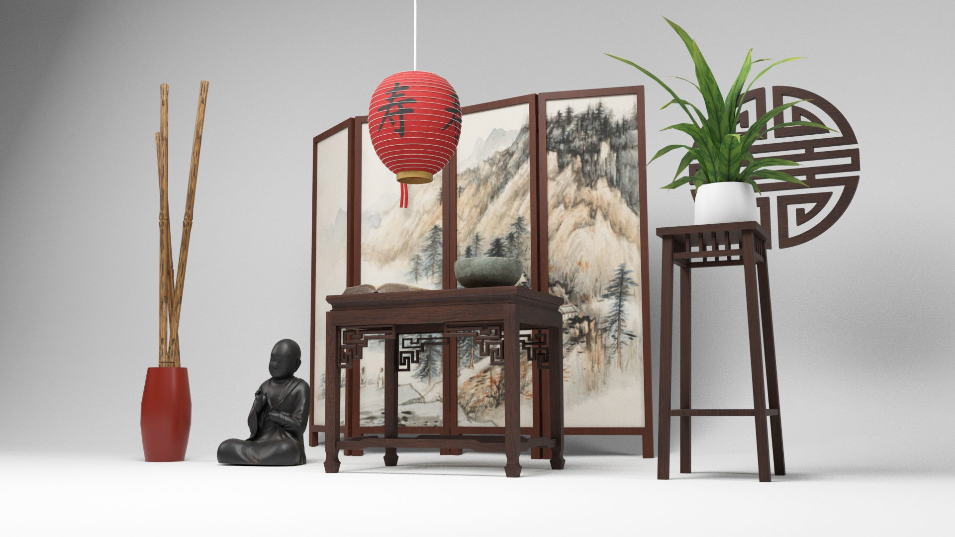 3D model Chinese Props VR / AR / low-poly | CGTrader
