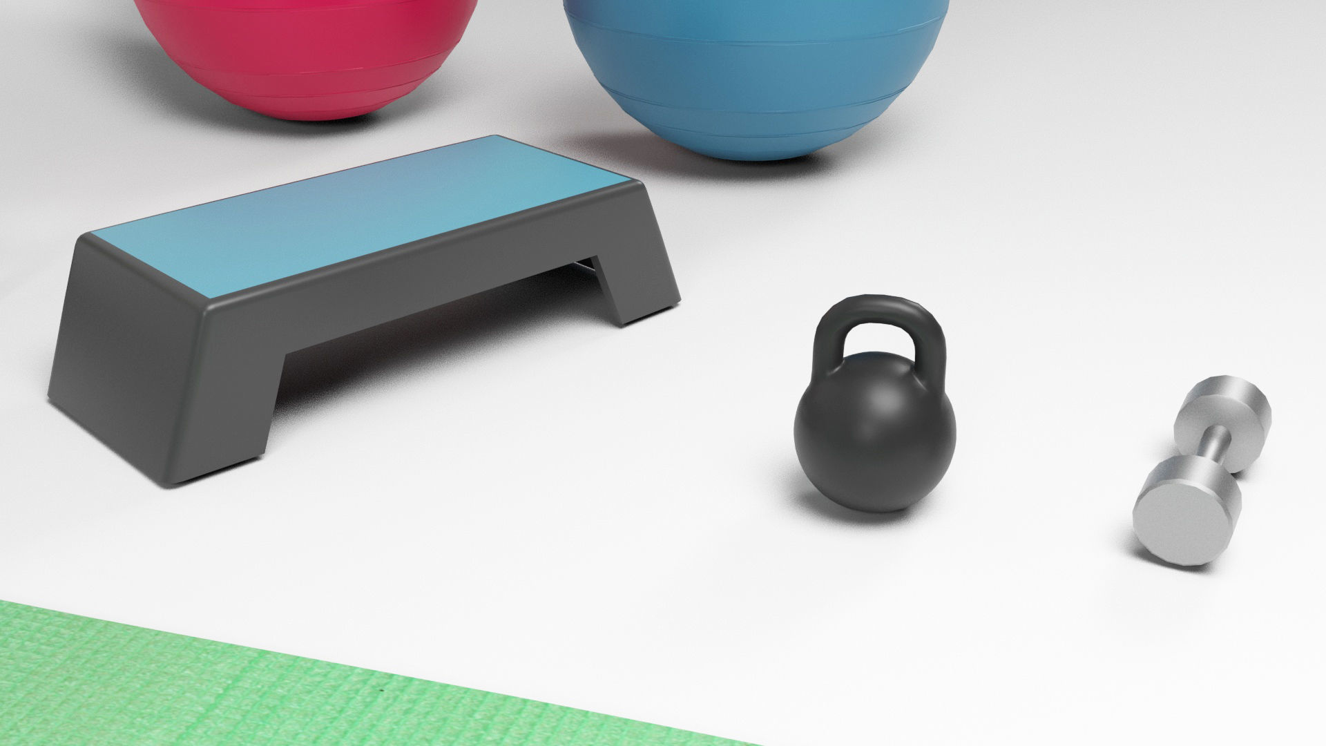 3D model Fitness Props VR / AR / low-poly | CGTrader