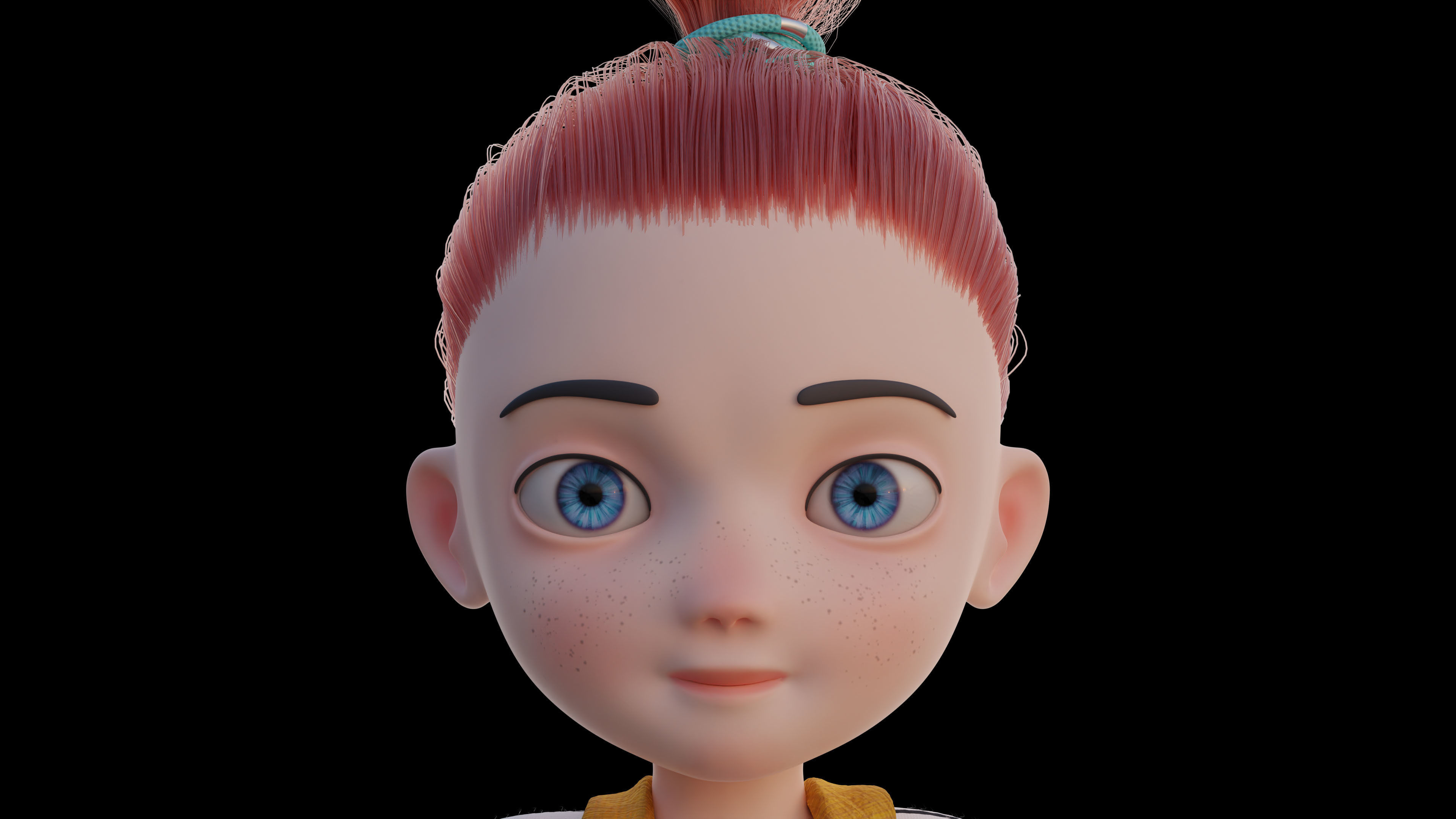 cartoon girl 3D model rigged | CGTrader