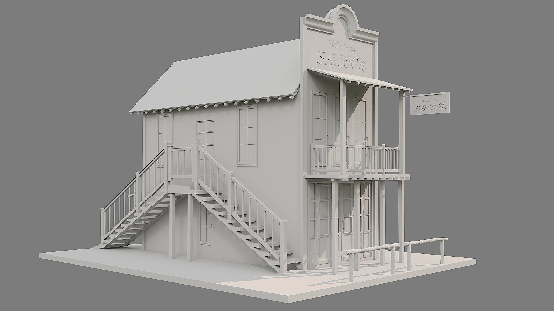 Wild West Build 3D model | CGTrader