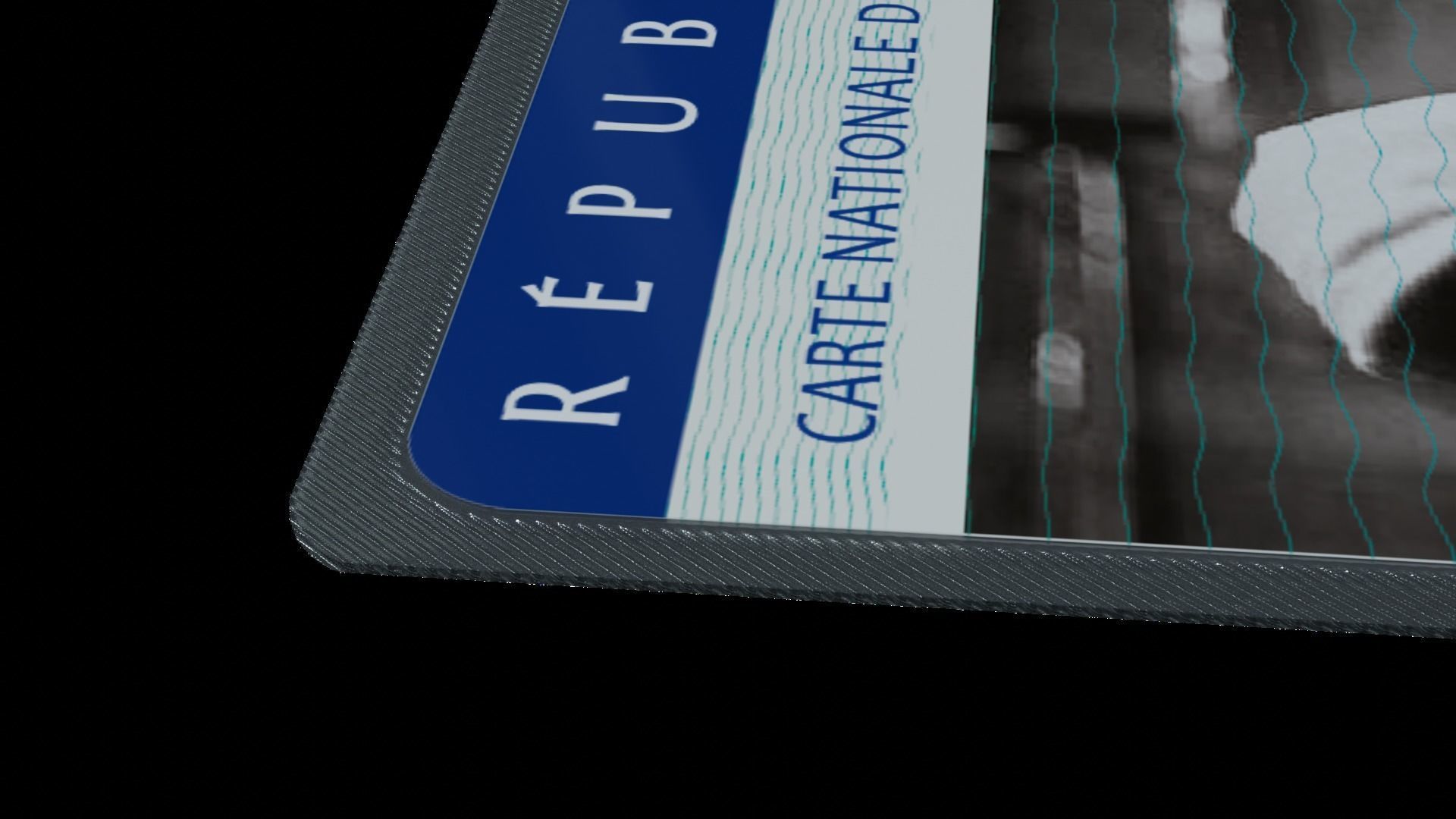 3D model French identity card CNI VR / AR / low-poly | CGTrader