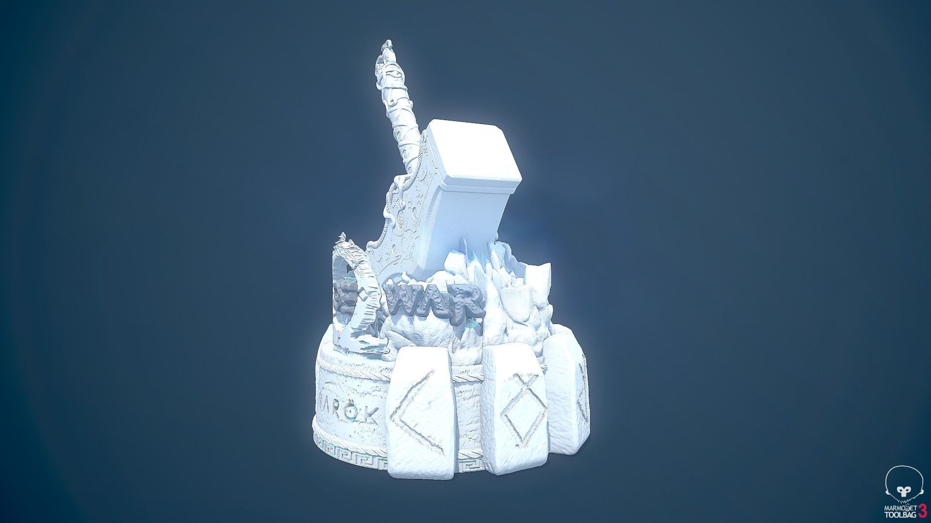 God of War Ragnarok - Mjolnir 3D model 3D printable | CGTrader