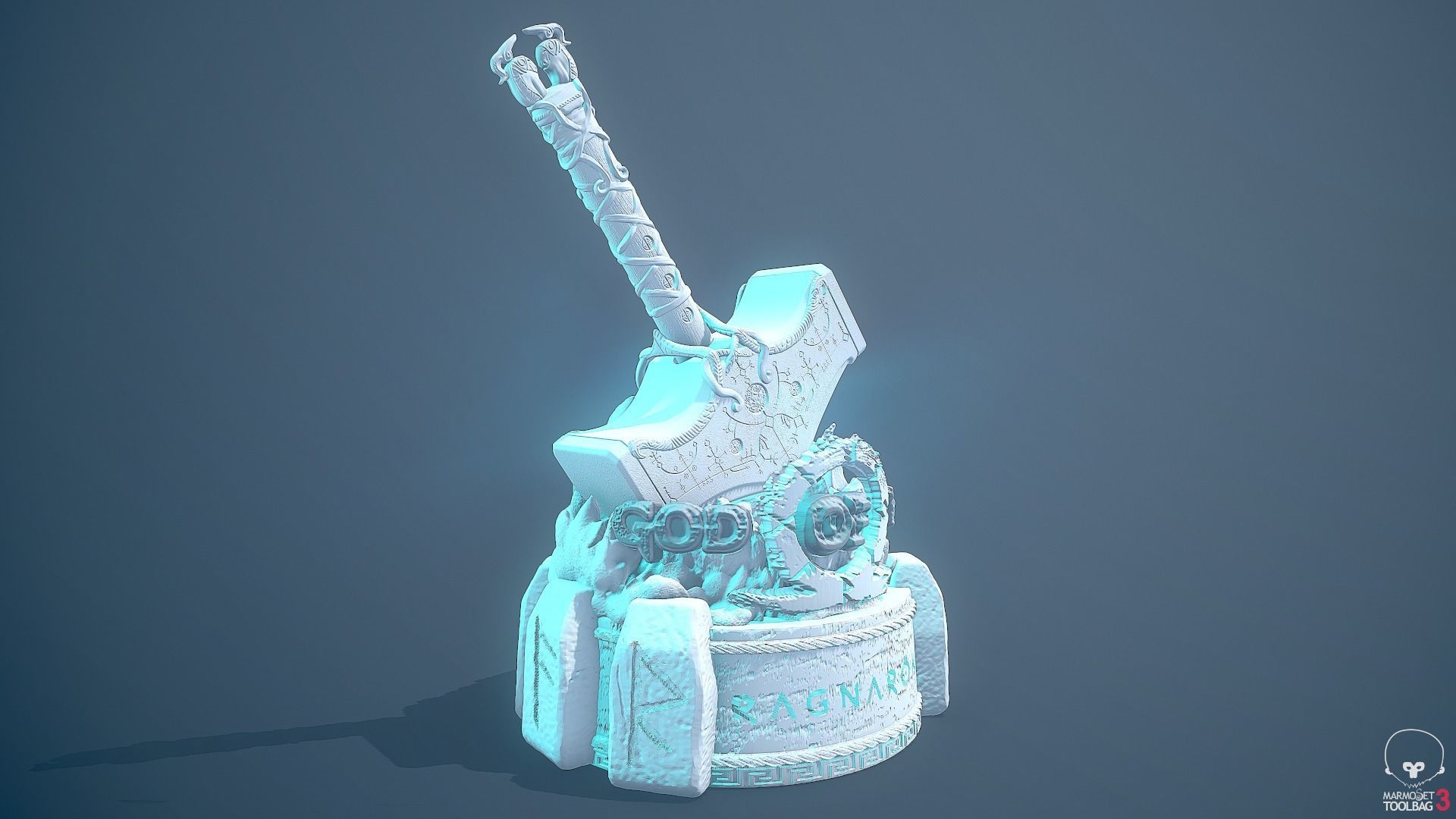 God of War Ragnarok - Mjolnir 3D model 3D printable | CGTrader