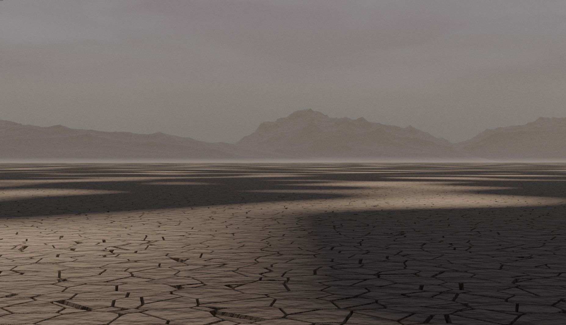 Realistic Dry Desert Scene free 3D model | CGTrader