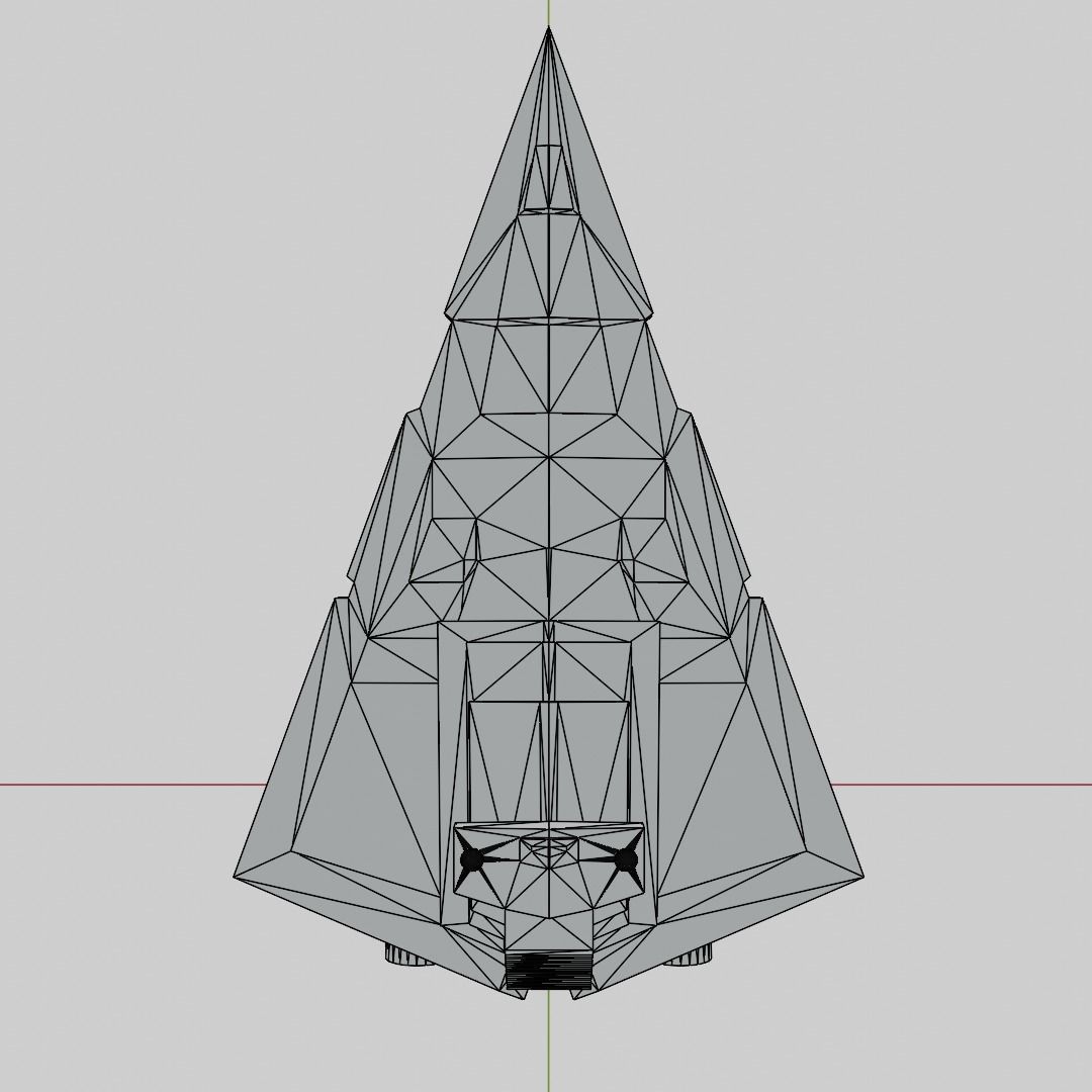 Low-Poly Star Destroyer 3D model 3D printable | CGTrader