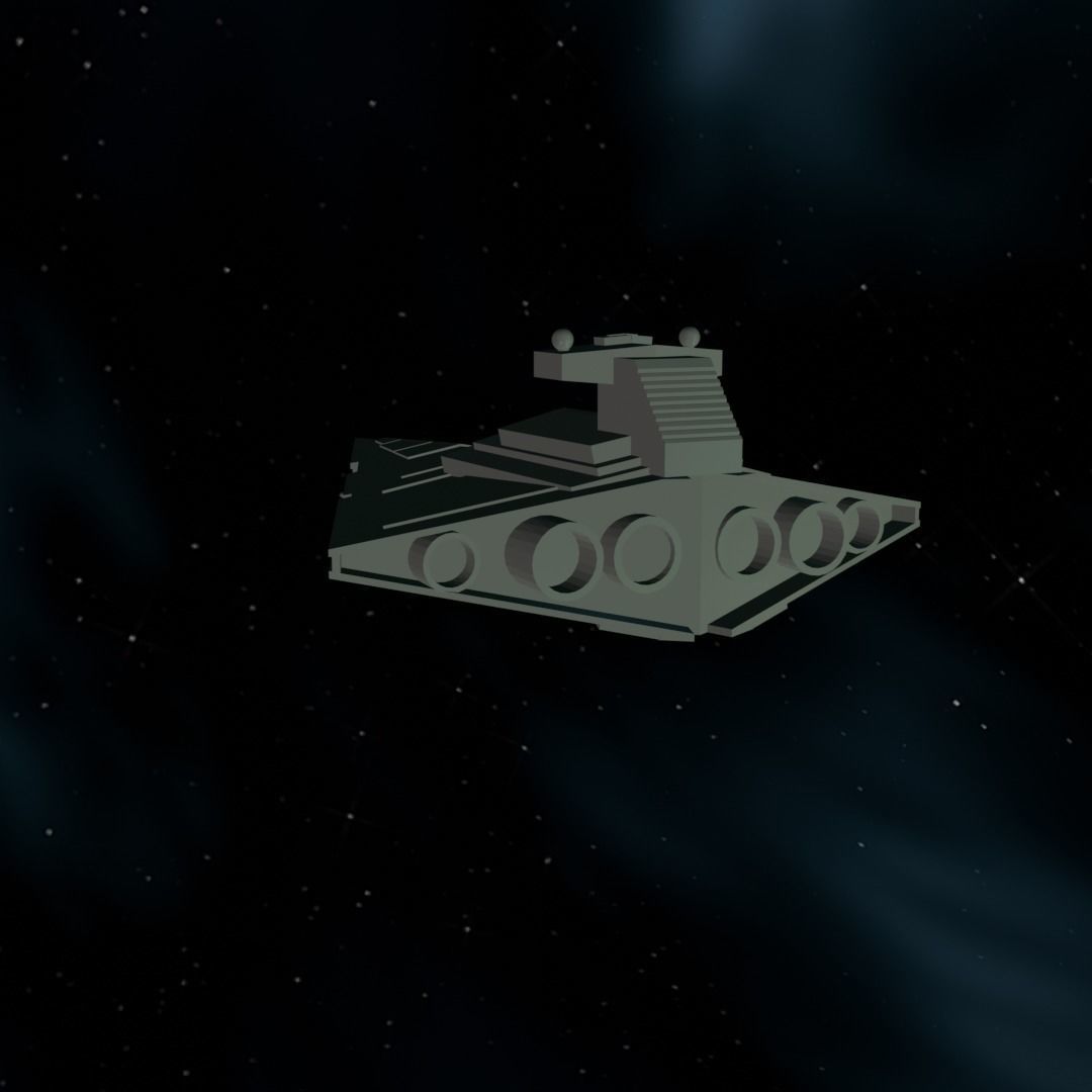 Low-Poly Star Destroyer 3D model 3D printable | CGTrader