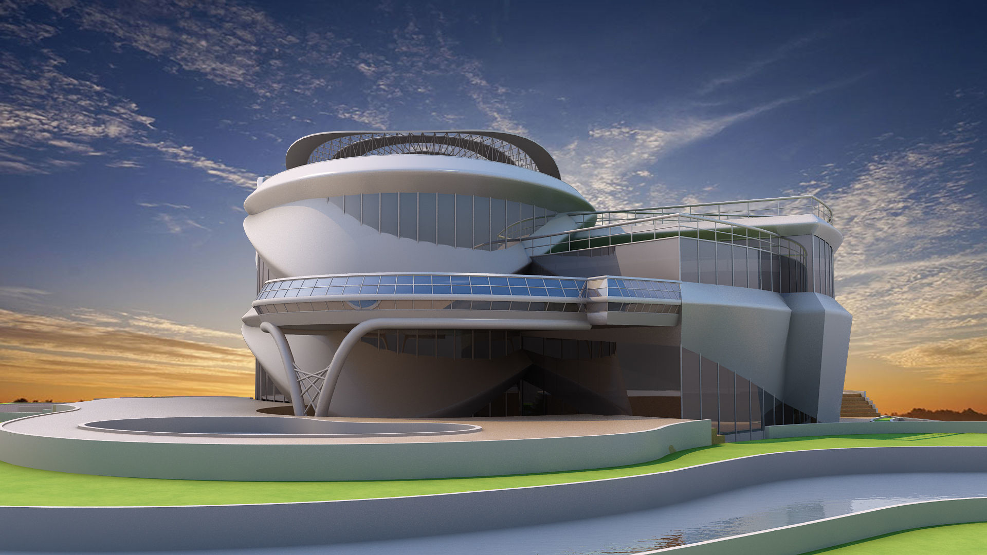 0019 - Organic Palace - 2Ds Drawing - 3Ds Files 3D model | CGTrader