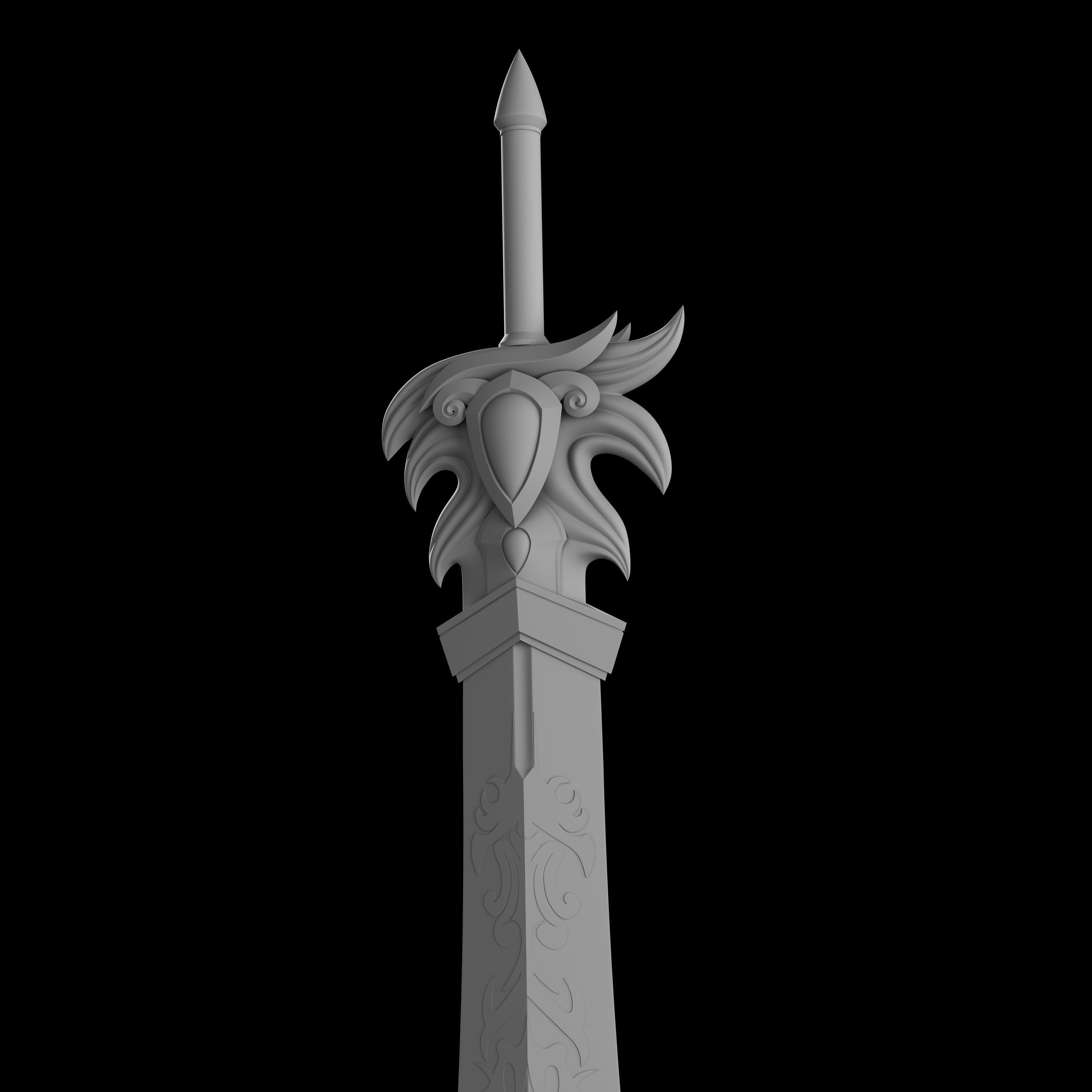 Giant Great Sword Garen LOL League of Legends Excalibur saber 3D model ...