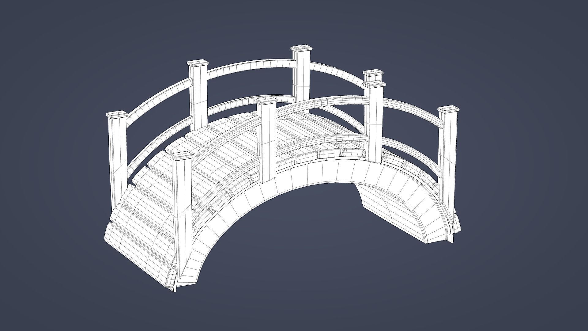 Stylized Wooden Bridge free 3D model | CGTrader