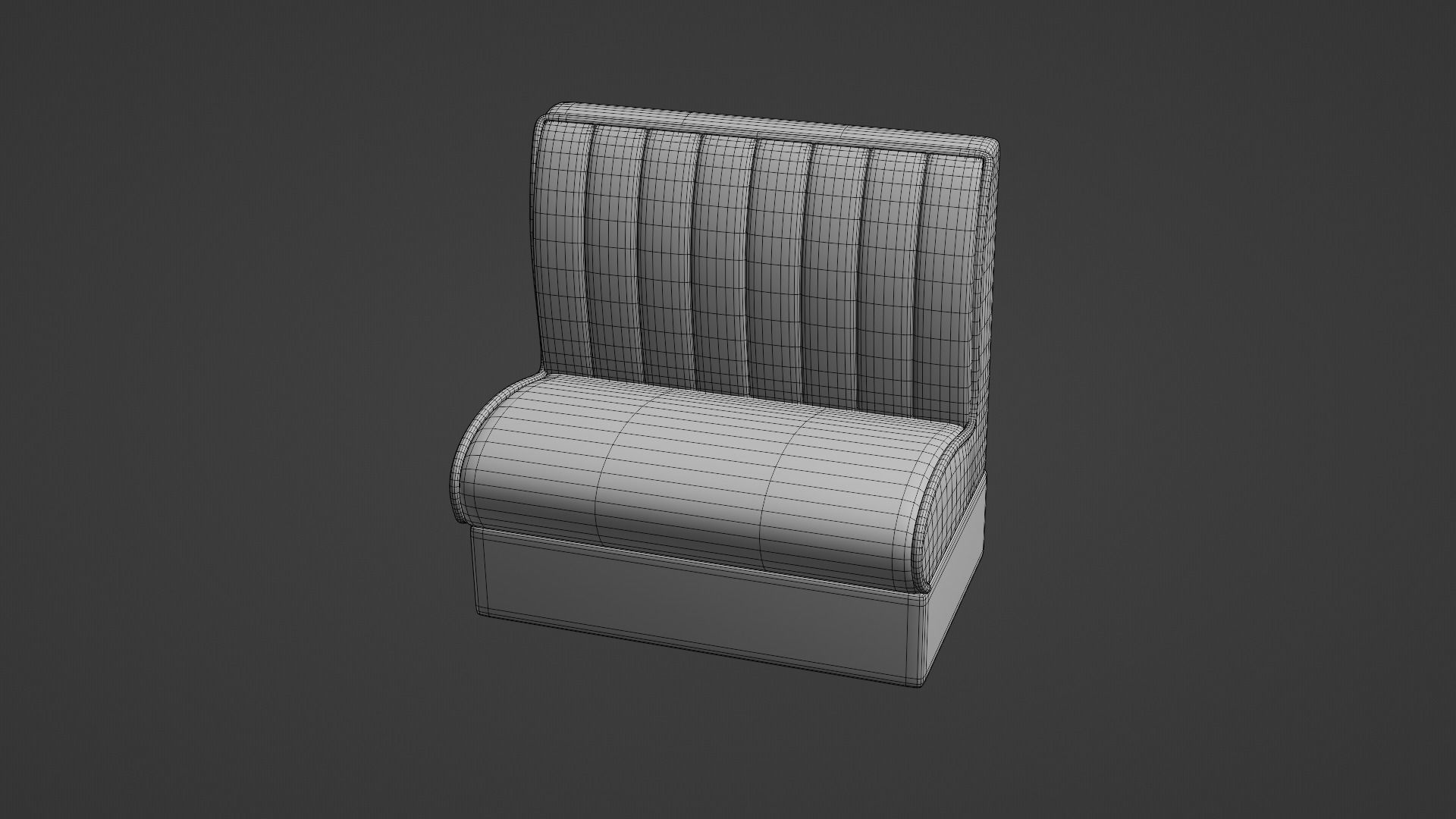 3D model Retro Diner Square Booth Set VR / AR / low-poly | CGTrader