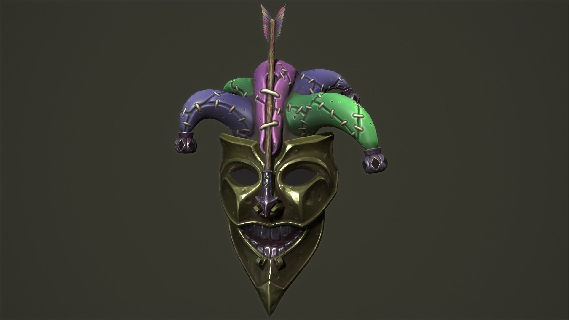 3D model Jester mask VR / AR / low-poly | CGTrader
