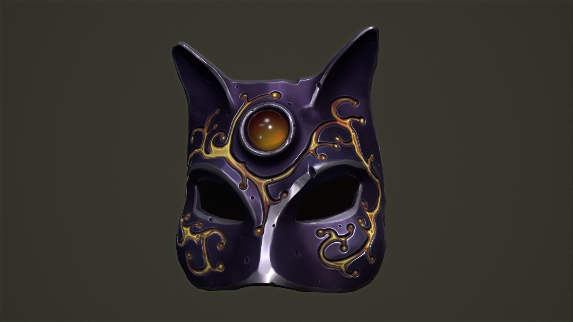 3D model Cat mask VR / AR / low-poly | CGTrader