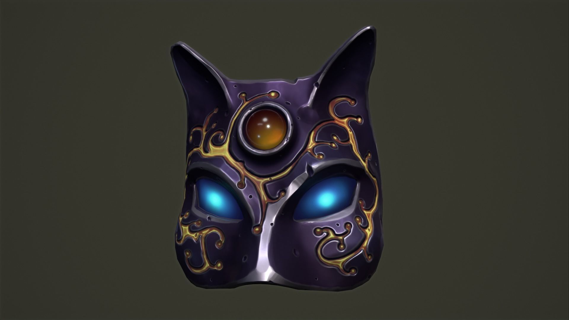 3D model Cat mask VR / AR / low-poly | CGTrader