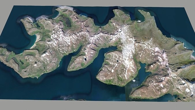 Mountain landscape Hodnstrandir Iceland 3D model | CGTrader