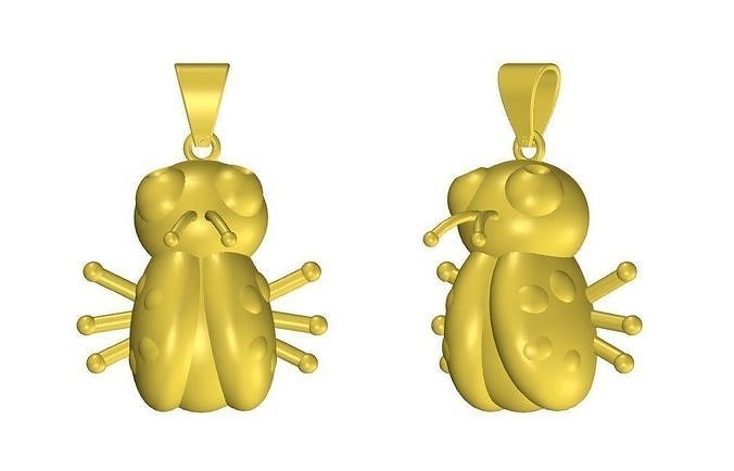 Bug Pendant for silver Jewelry 3D model 3D printable | CGTrader