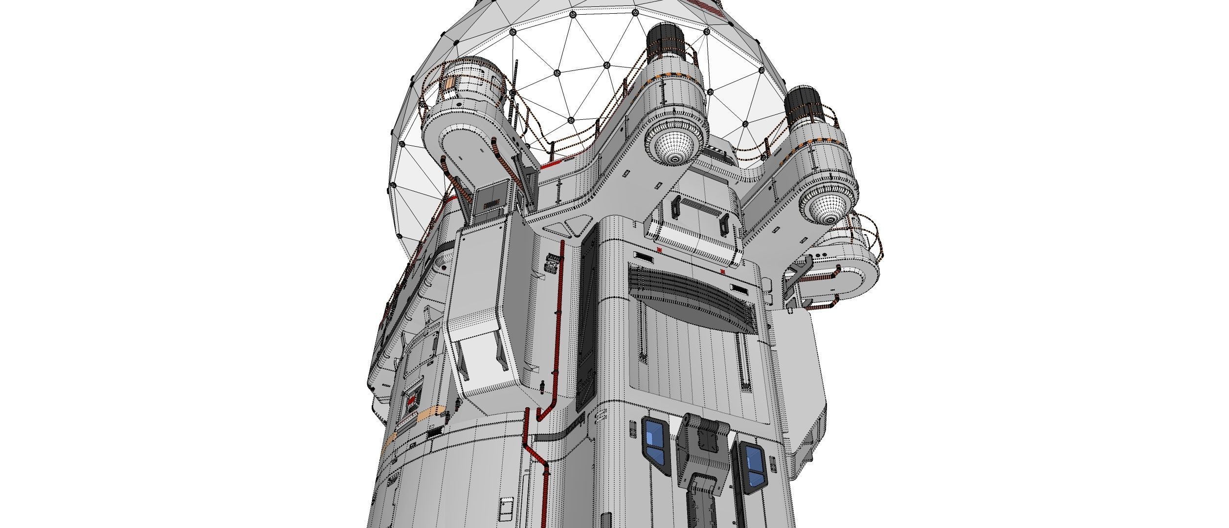sci fi observation post 3D model | CGTrader
