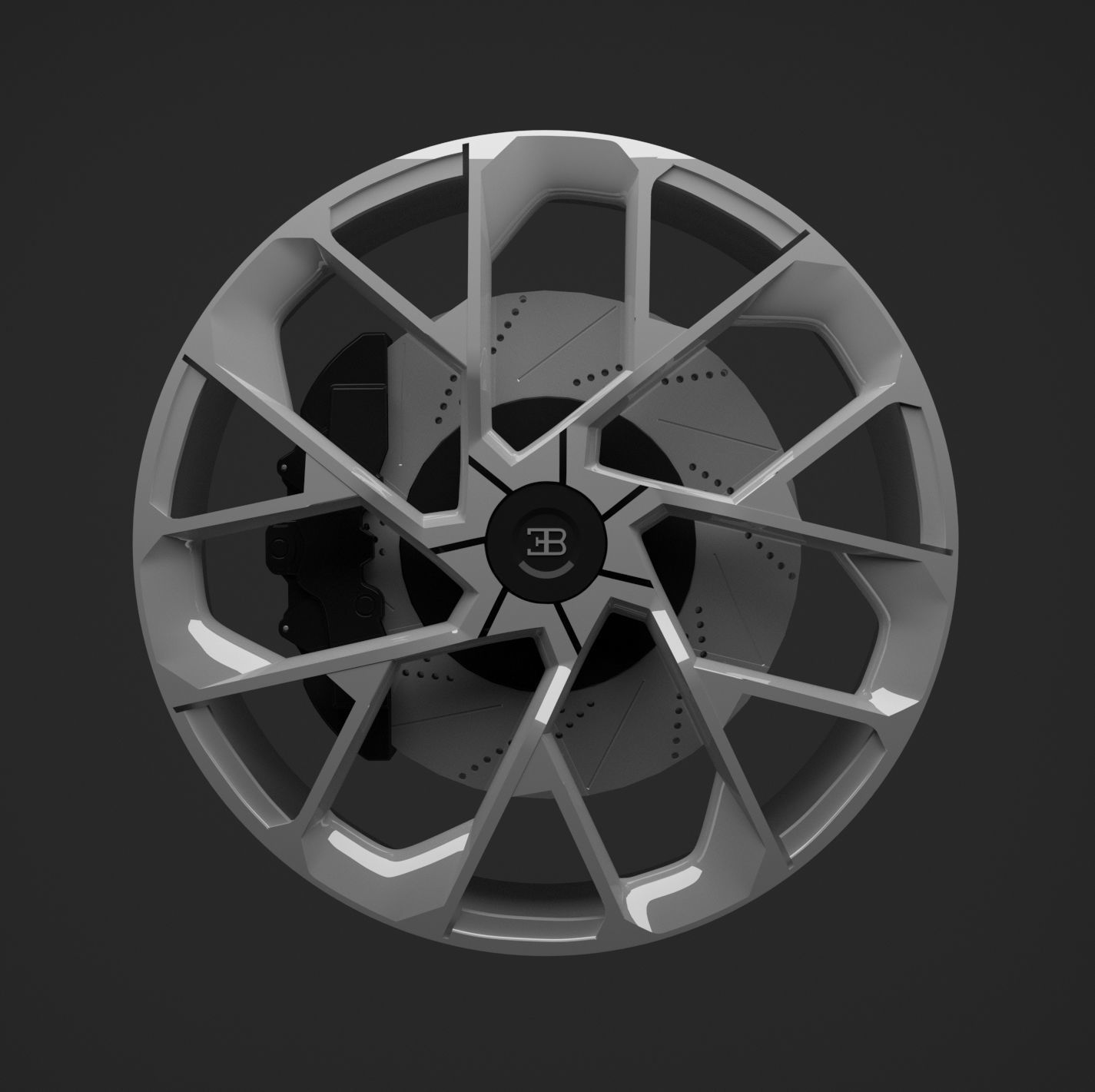 Bugatti Wheel 3D model | CGTrader