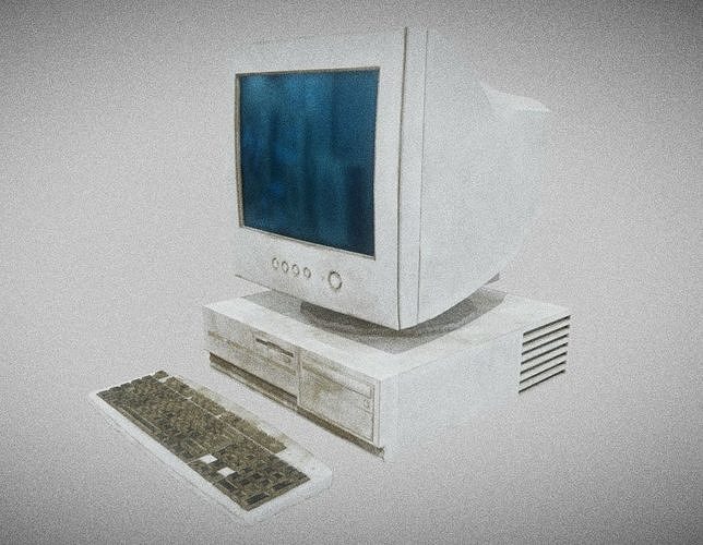 3D model Dirty Old Computer PBR Low Poly VR / AR / low-poly | CGTrader