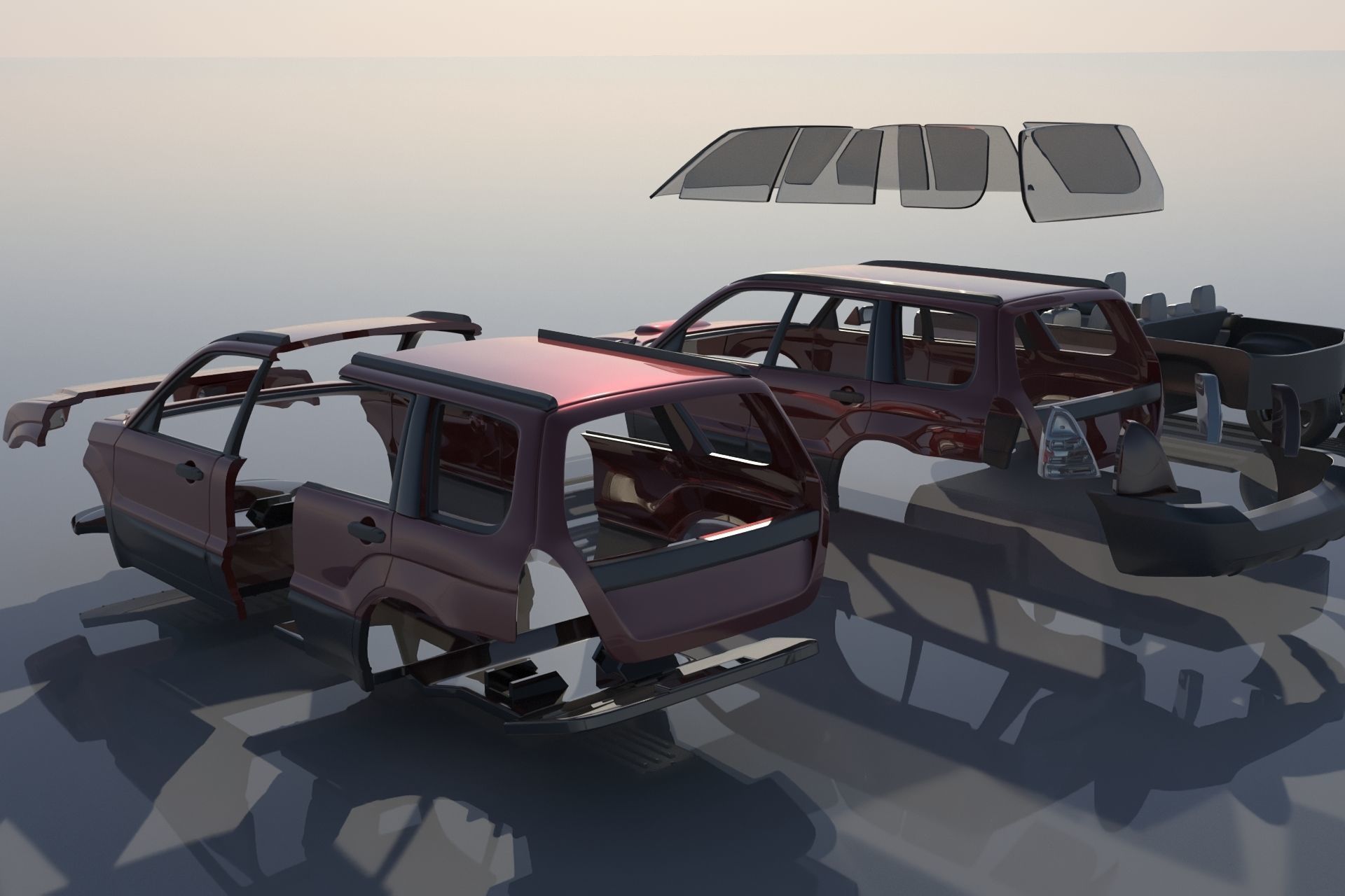 Subaru Forester 2003 3D model 3D printable | CGTrader