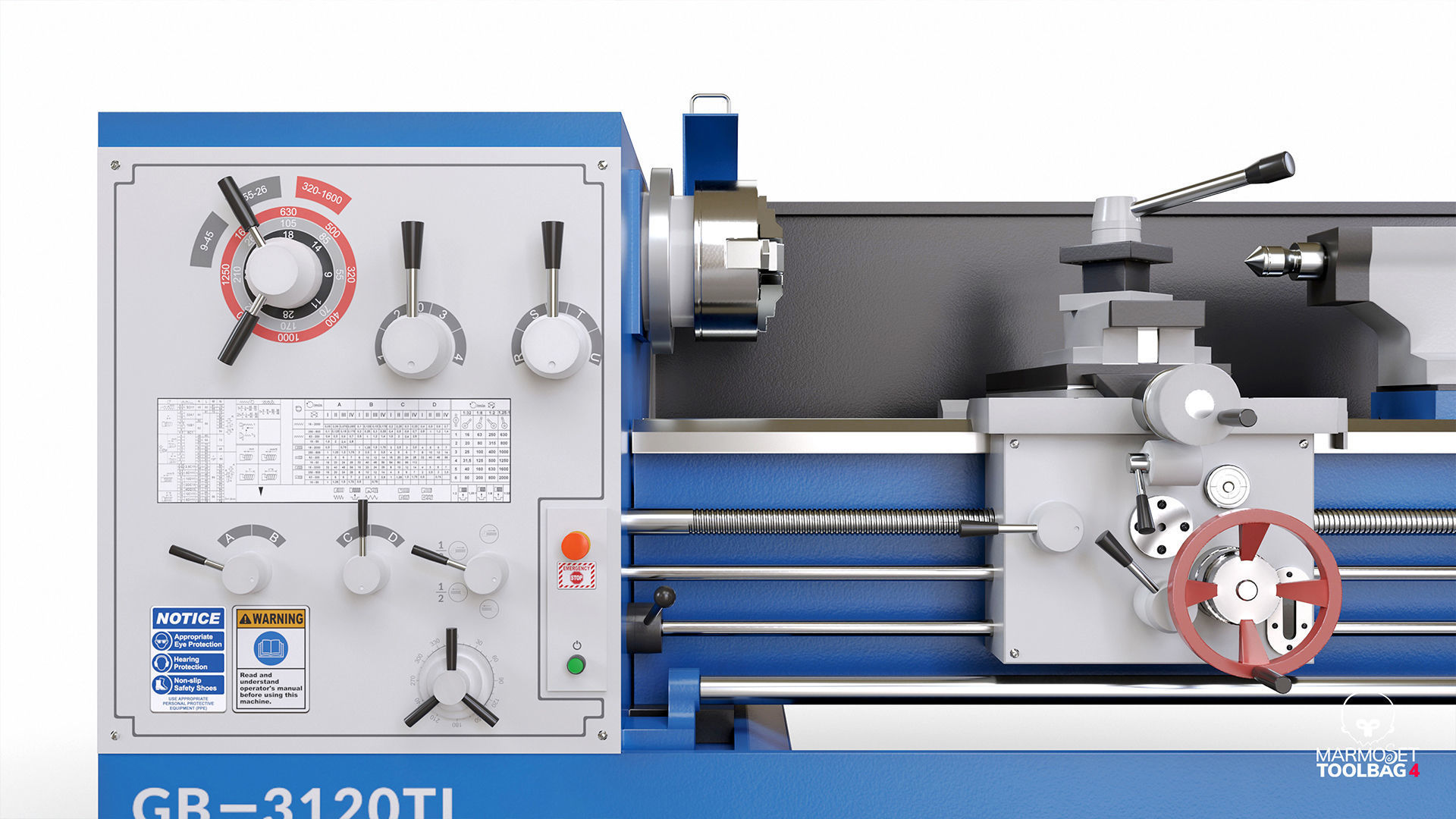 3D model Turning lathe machine VR / AR / low-poly | CGTrader