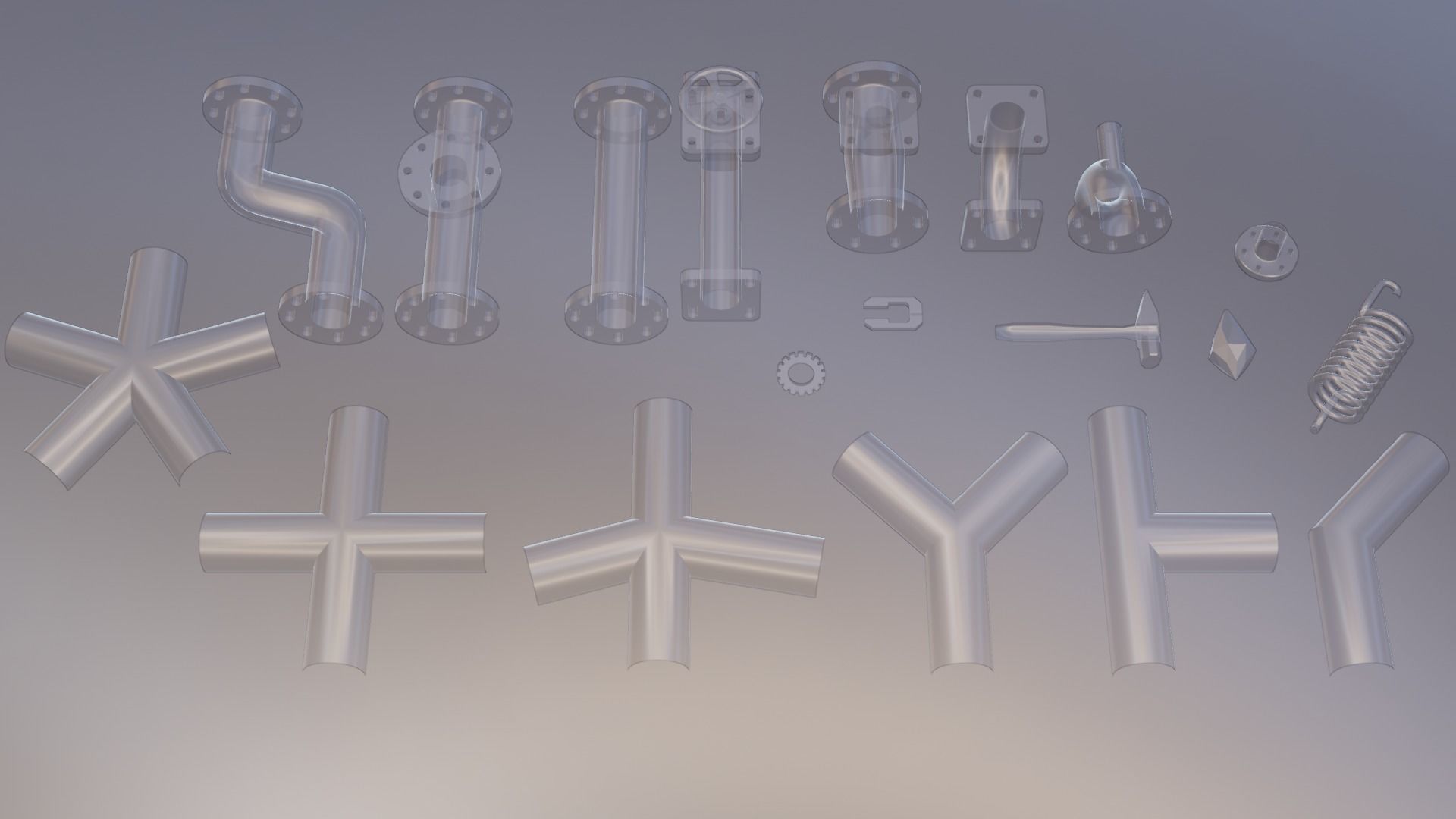 pipes and some tools 3D model | CGTrader