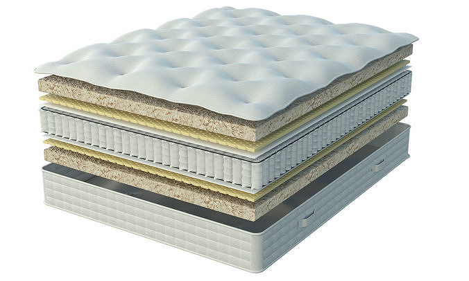 Mattresses with layers 3D model | CGTrader