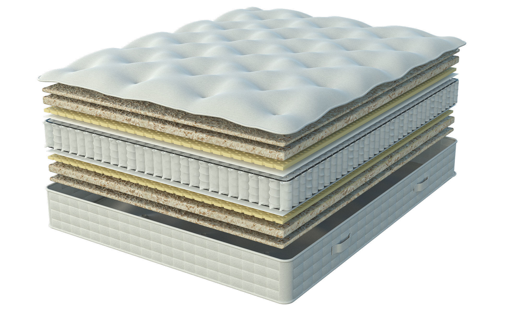 Mattresses with layers 3D model | CGTrader
